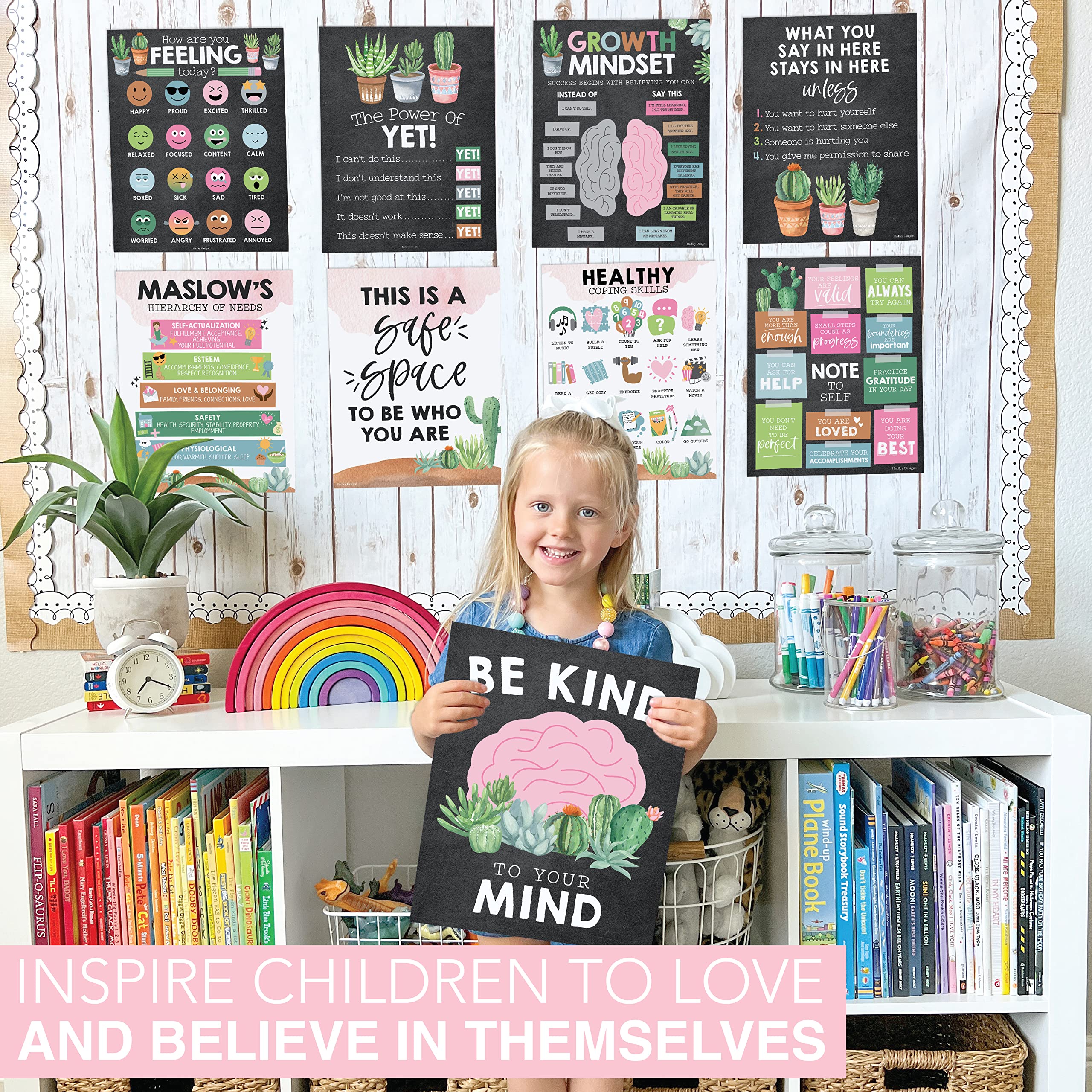 Growth Mindset Posters For Classroom The Power Of Yet Chart, Kids ...