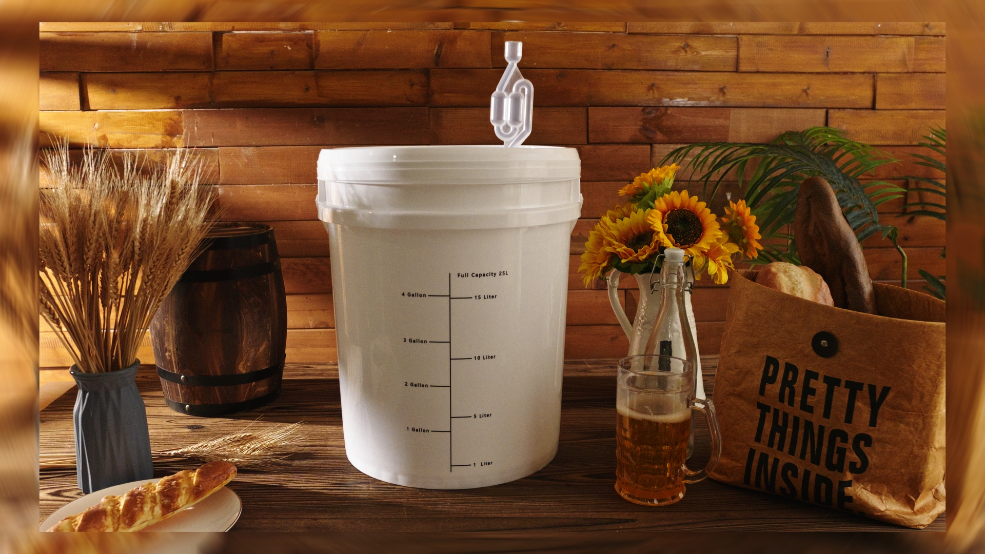 Wine Making Kit FastRack 6.5 Gallon Fermentation Bucket With Airlock ...