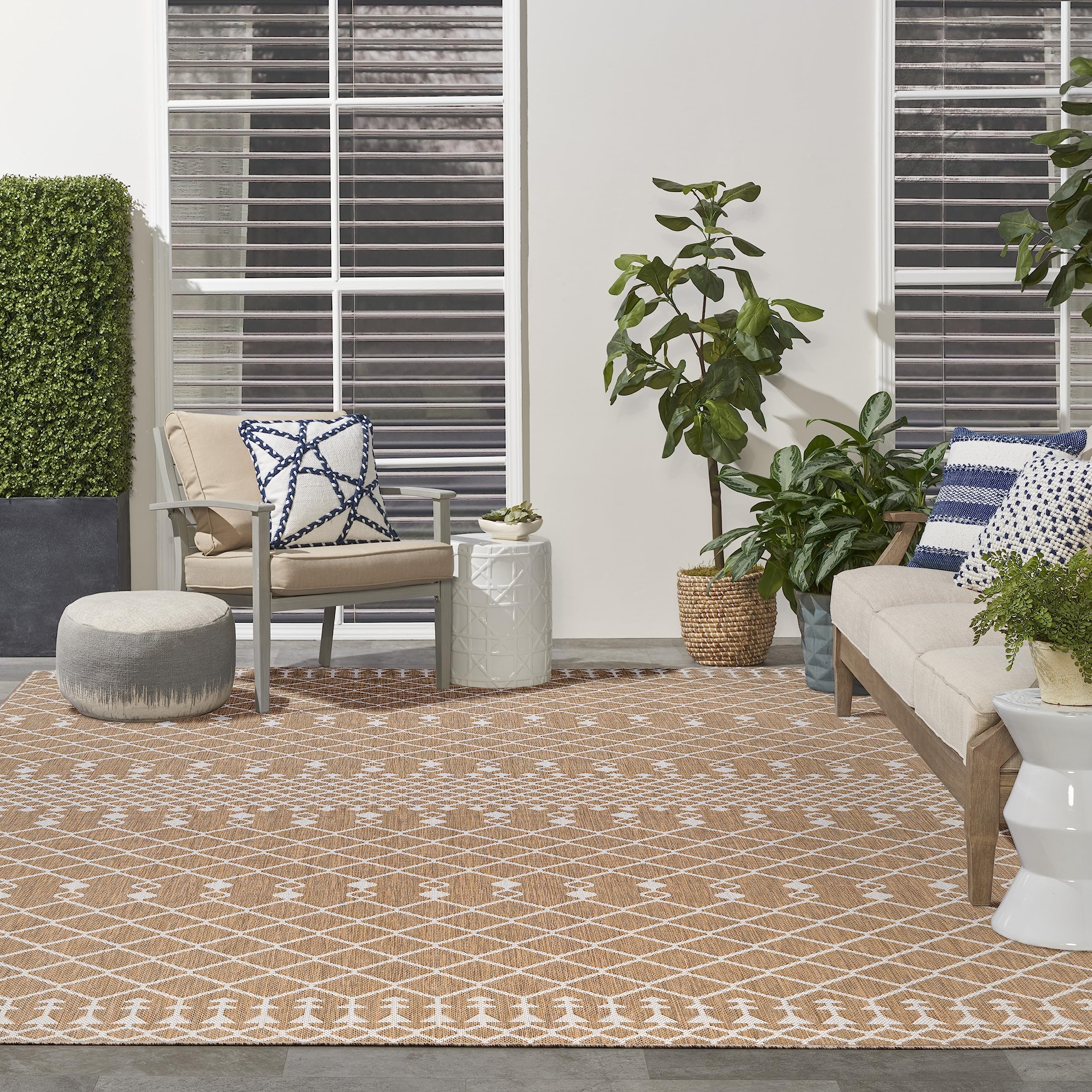 Amazon.com: Nourison Positano Indoor/Outdoor Jute 9' x 12' Area Rug ...