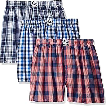 ecko unltd. Men's 3pk Woven Boxers 292, Blue/Navy CK/Navy Blue Plaid ...