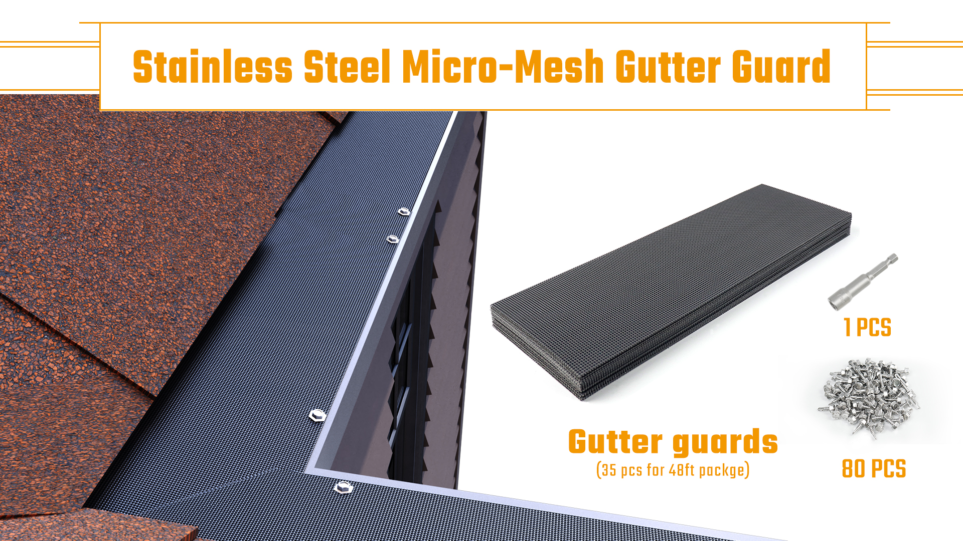 Watch How to Install Universal Sizes Stainless Steel Gutter Guard on ...