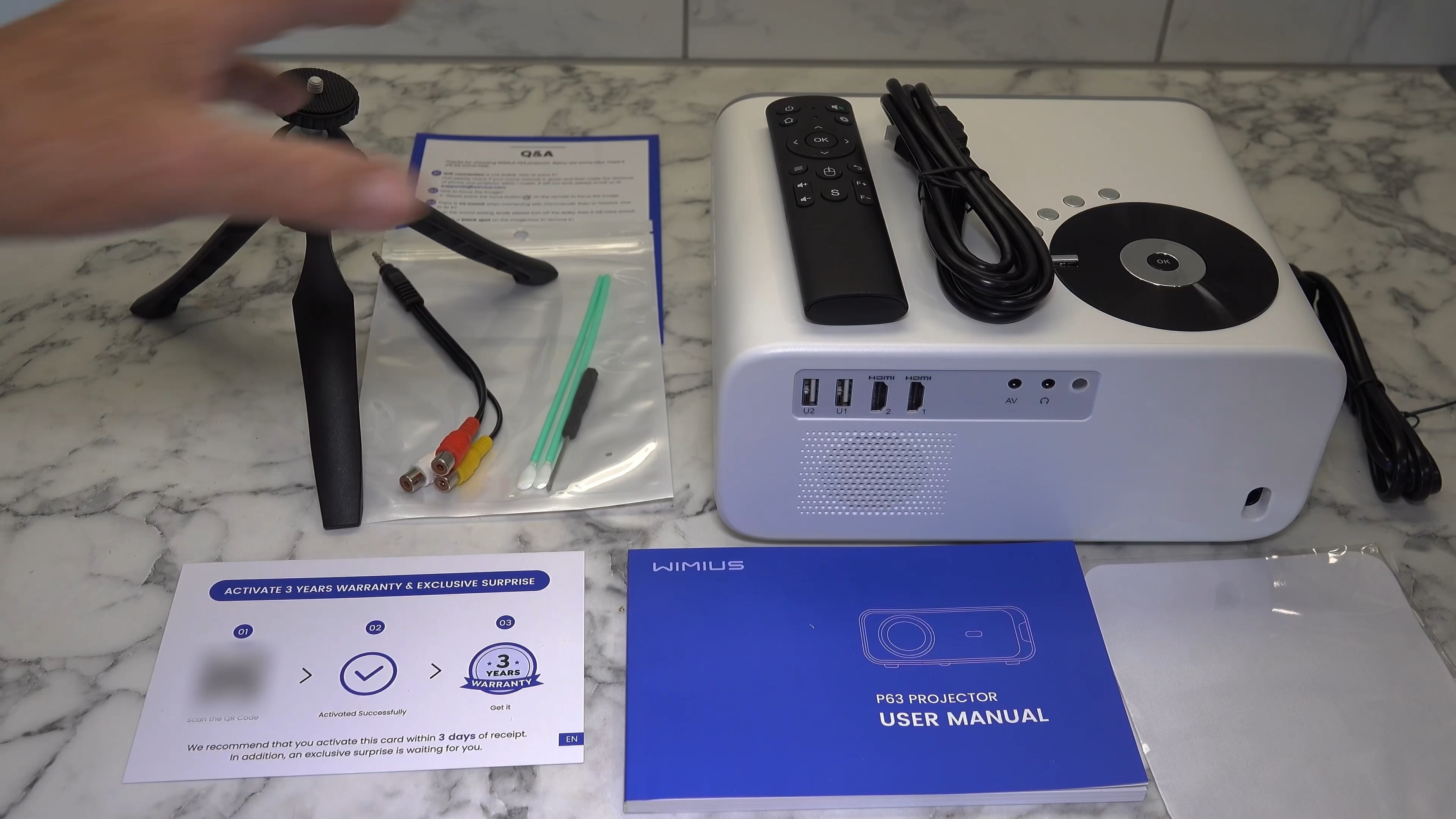 Wimius P63 Video Projector Big Screen Entertainment at Home