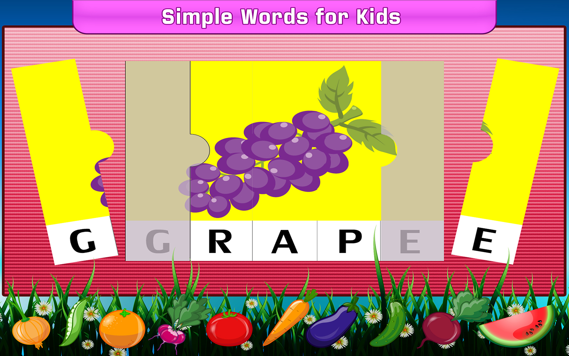 Fruits & vegetables name - kids language game - App on Amazon Appstore