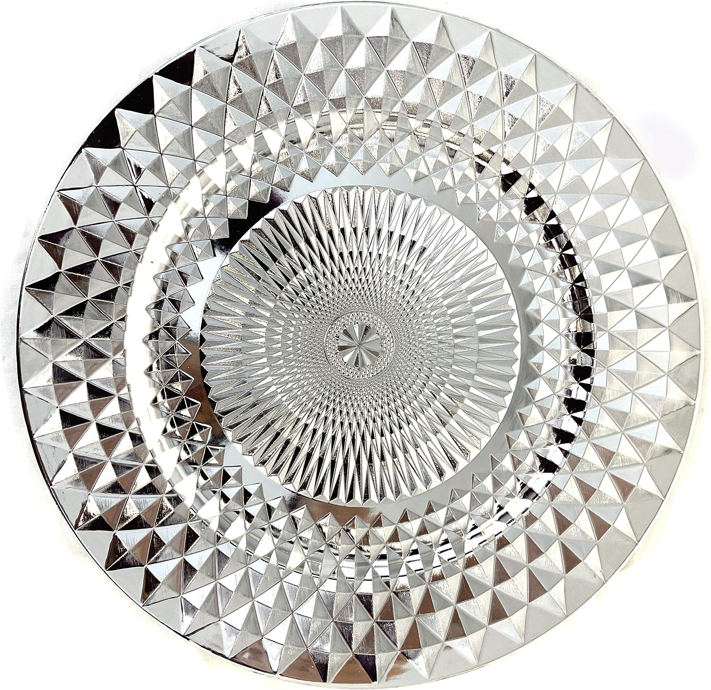 Amazon.com | Efavormart 14" Silver Wired Metal Charger Plate With 118 ...