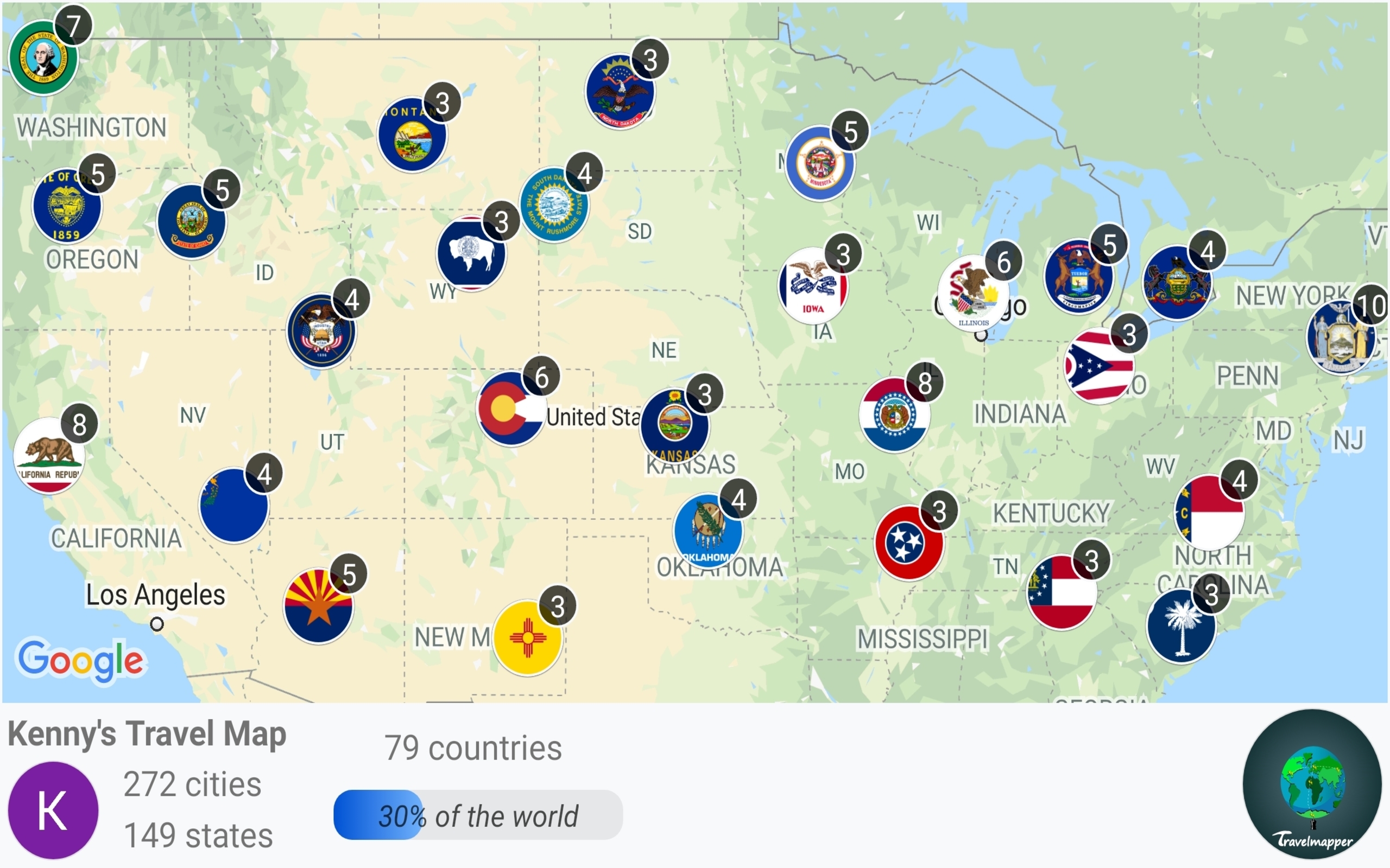Travel Mapper: Travel Tracker App | Map Of Where I've Been | Travel ...