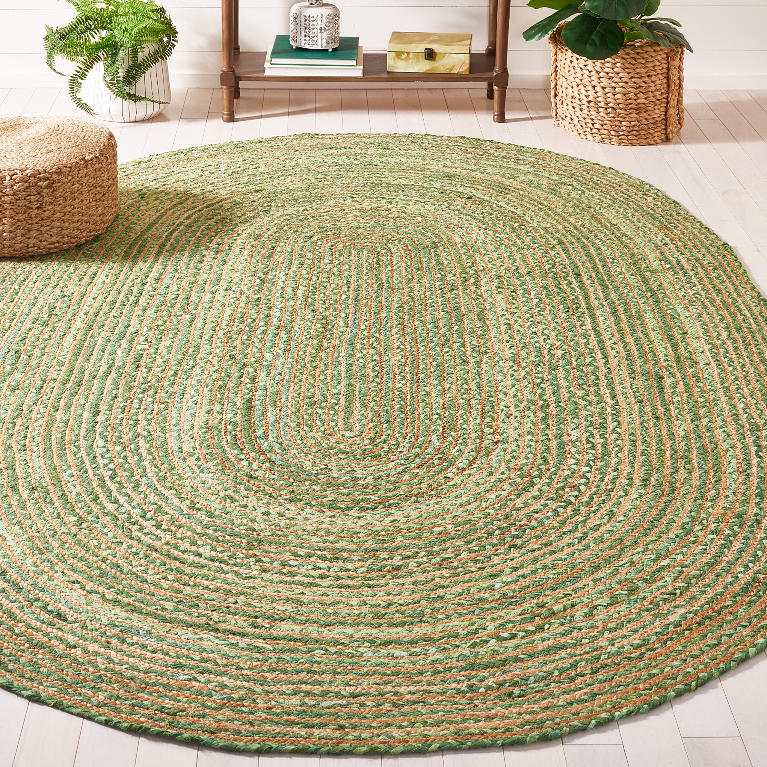 Amazon.com: SAFAVIEH Cape Cod Collection Area Rug - 6' x 9' Oval, Green ...