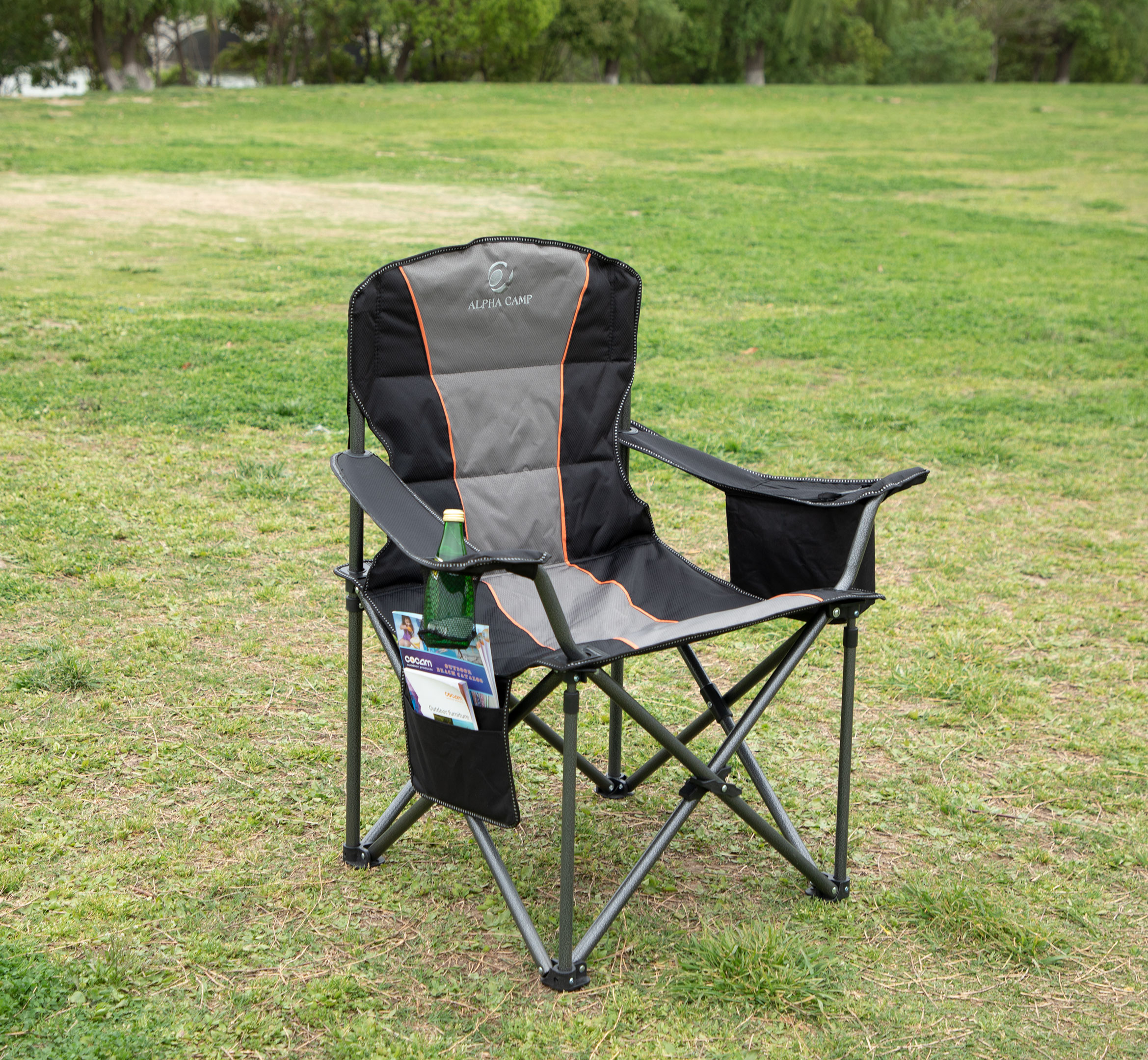 Watch ALPHA CAMP Folding Camping Chair Oversized Lawn Chairs on Amazon Live