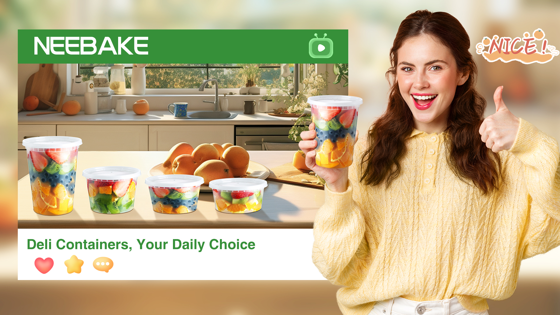 Watch NEEBAKE Deli Containers with Lids on Amazon Live