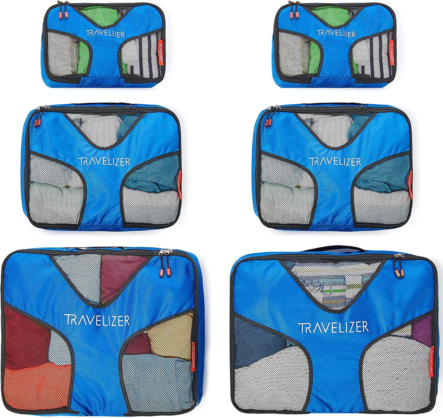 Amazon.com | Travelizer - Travel Packing Cubes 5 pcs + 6 pcs Luggage ...