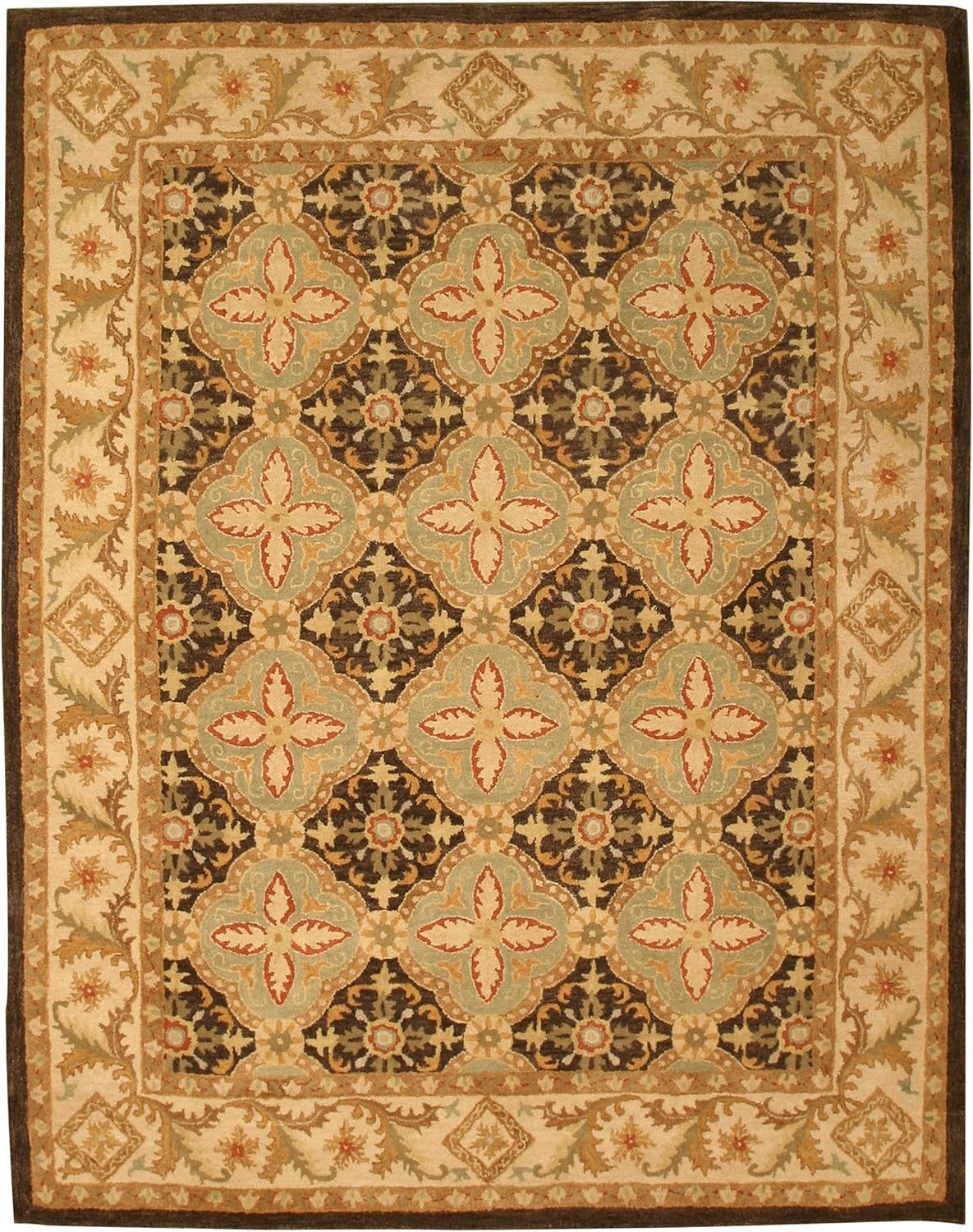 Amazon.com: EORC, LLC EORC IE30BK Hand Tufted Twisted Wool Khybe, 8.9 ...