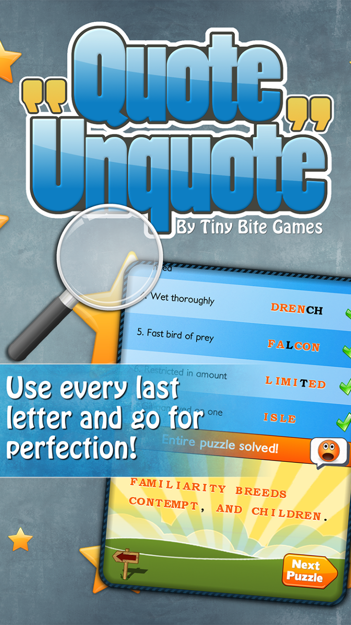 Quote Unquote: Crossword puzzles meet famous quotations! - App on ...