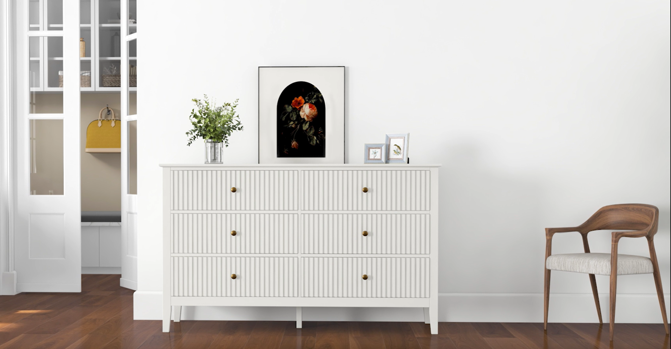 Watch RoyalCraft White 6 Drawer Dresser Installation video on Amazon Live