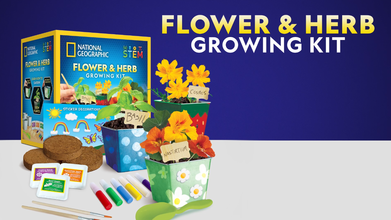National Geographic Flower and Herb Growing Kit for Kids