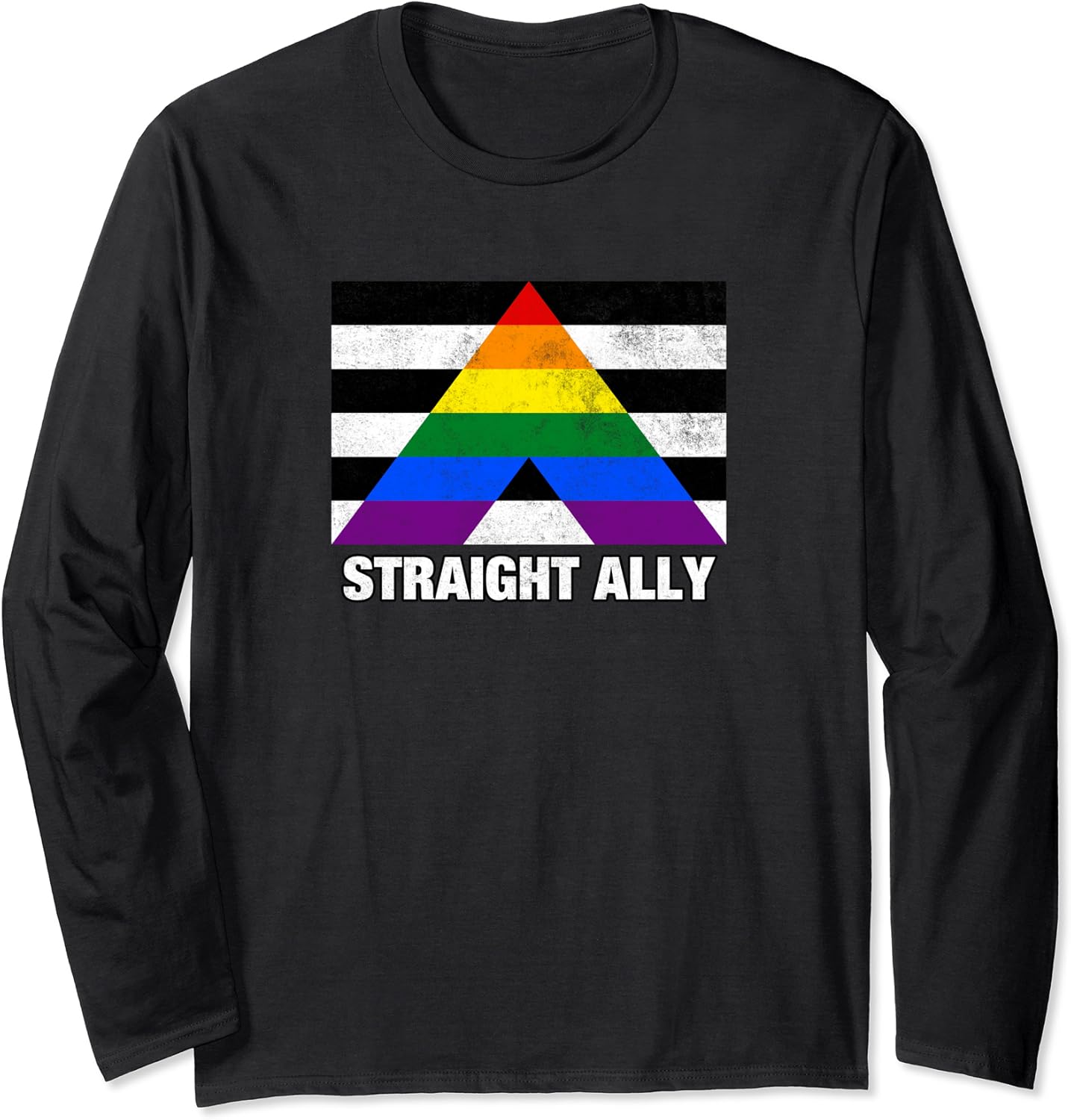 Straight Ally Flag Pride Identity LGBT Graphic Long Sleeve T-Shirt ...