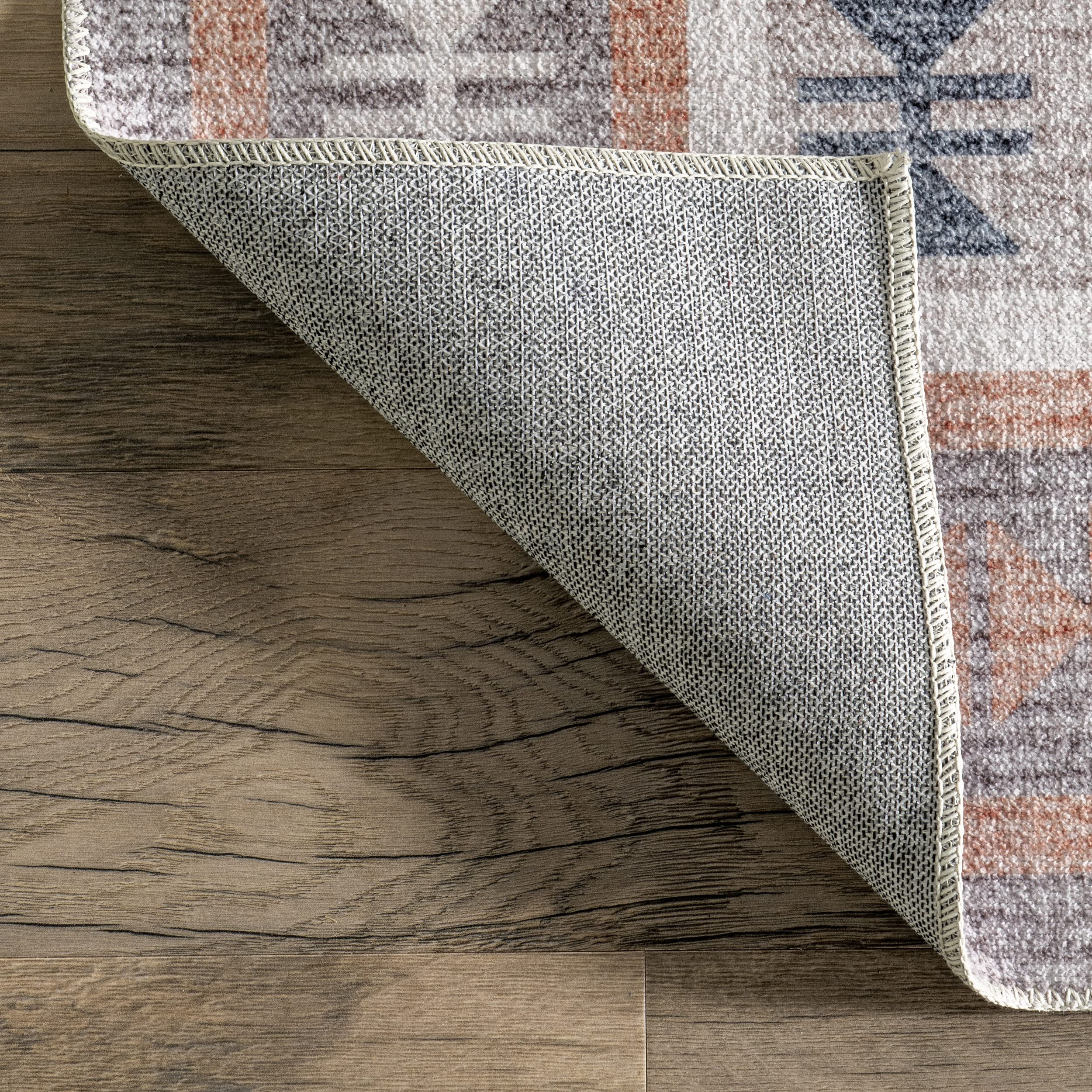 nuLOOM Leighton Machine Washable Southwestern Medallion Ultra Thin Area ...