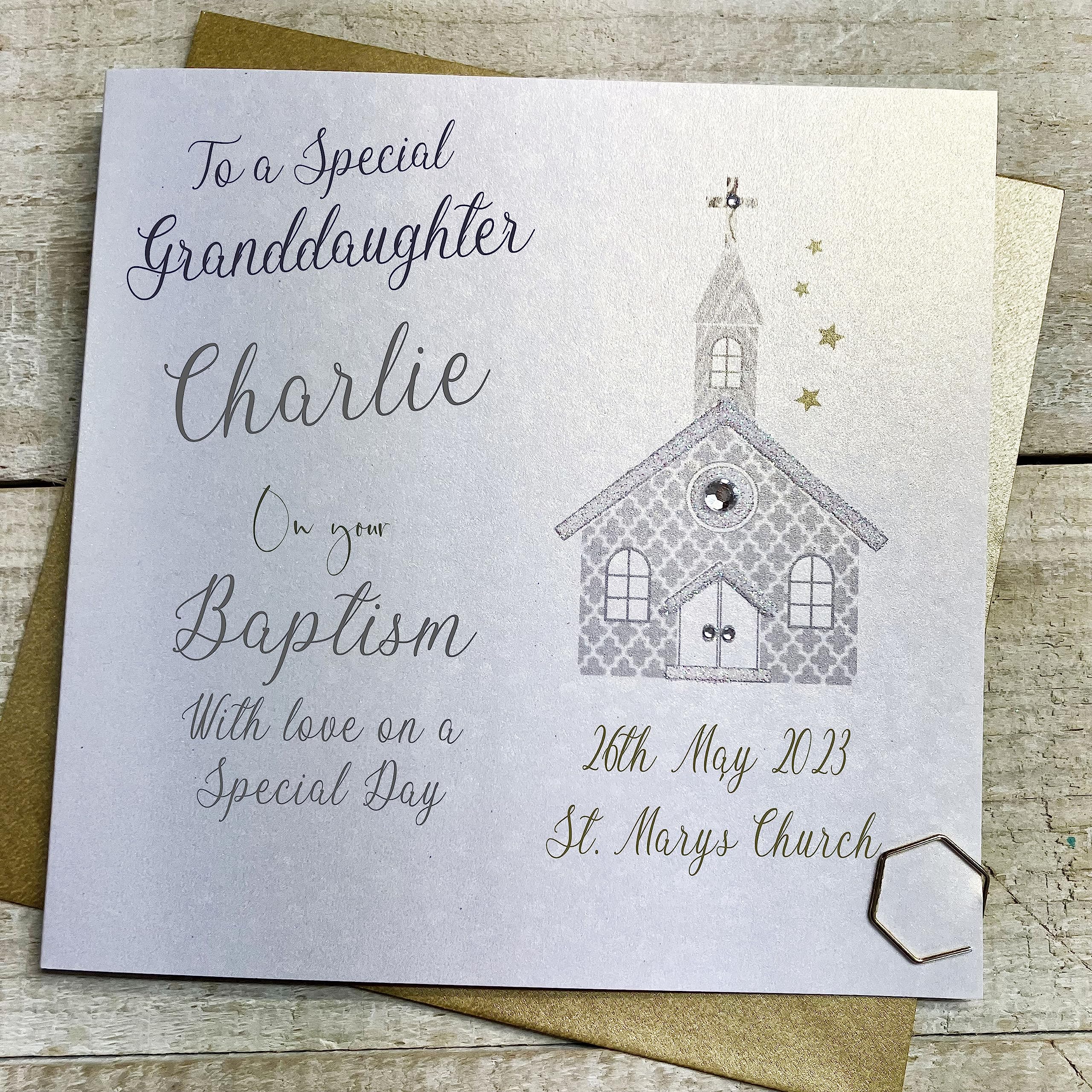 Customised Christening Cards Personalised Christening Card For Boy