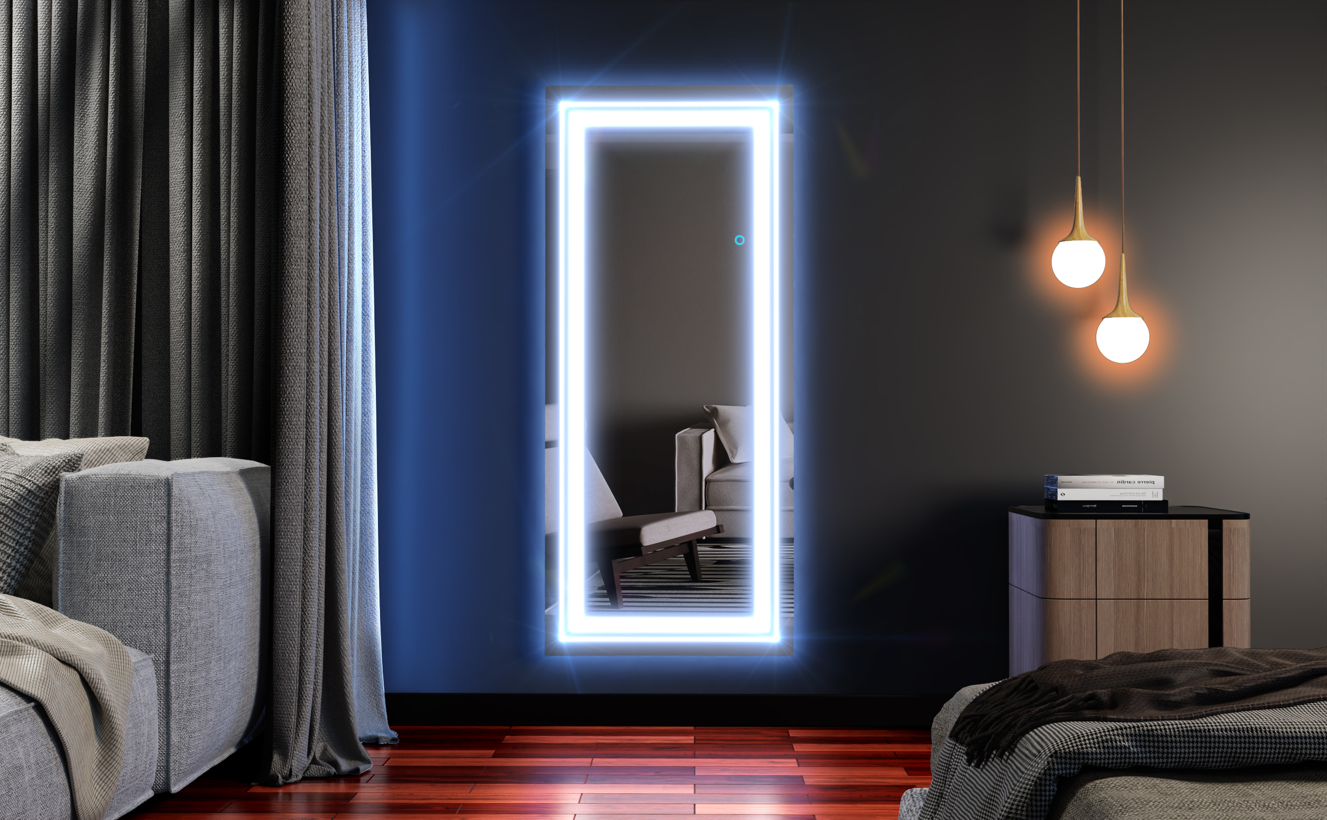 Watch EDTEMI LED Mirror 47" x 22" Wall Mount Mirror with Light on ...