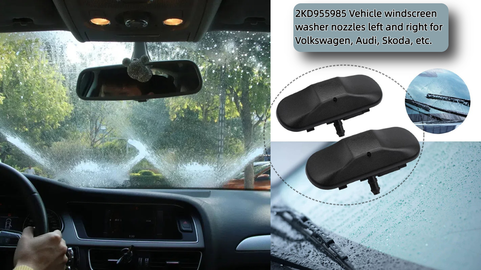 Watch 2pcs 2KD955985 Vehicle windscreen washer nozzle on Amazon Live