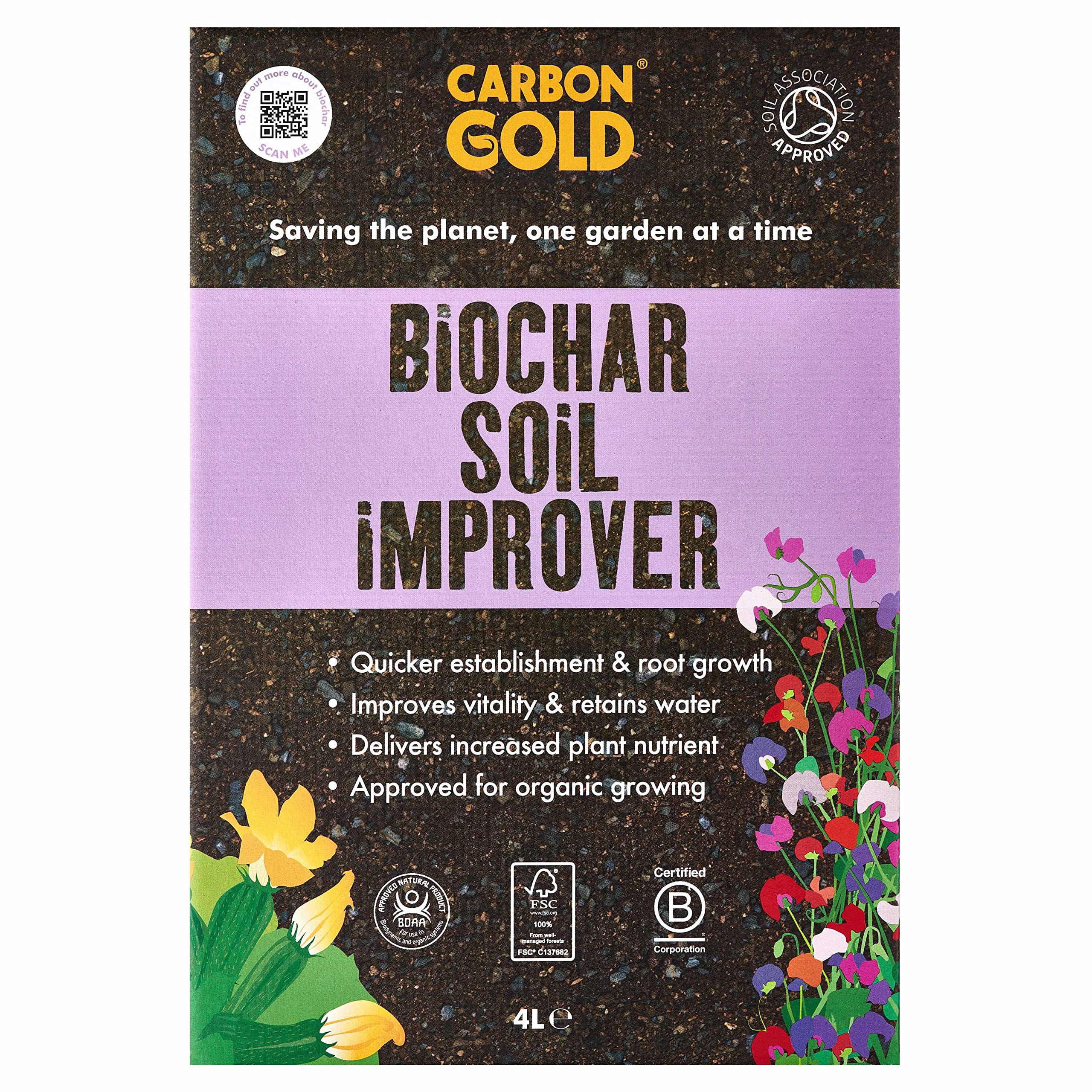 Carbon Gold | 4 Ltr Biochar Soil Improver | No chemical or GM additives ...