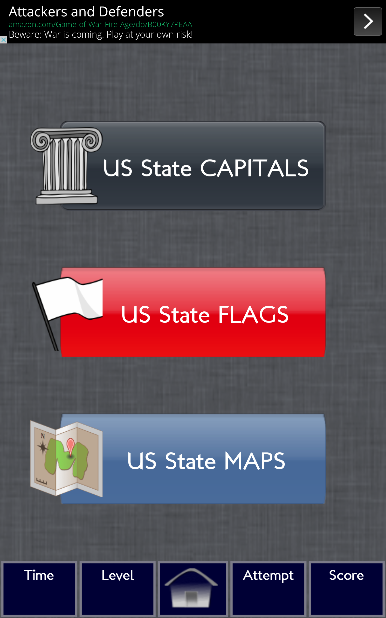 USA States Geography Match FREE - App on Amazon Appstore