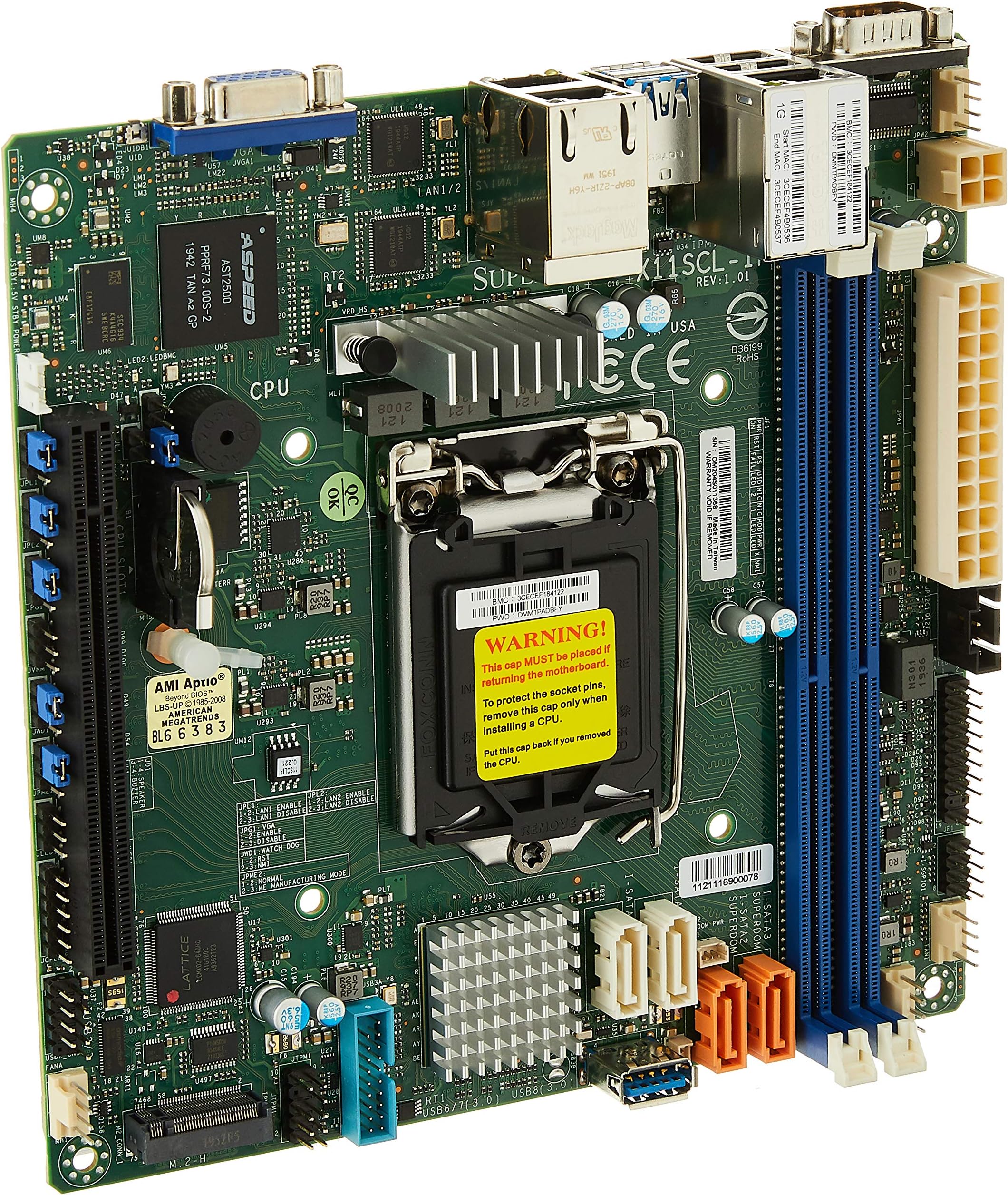 Amazon.com: SuperMicro MBD-X11SCL-IF-O X11SCL-IF - Motherboard - Mini ...