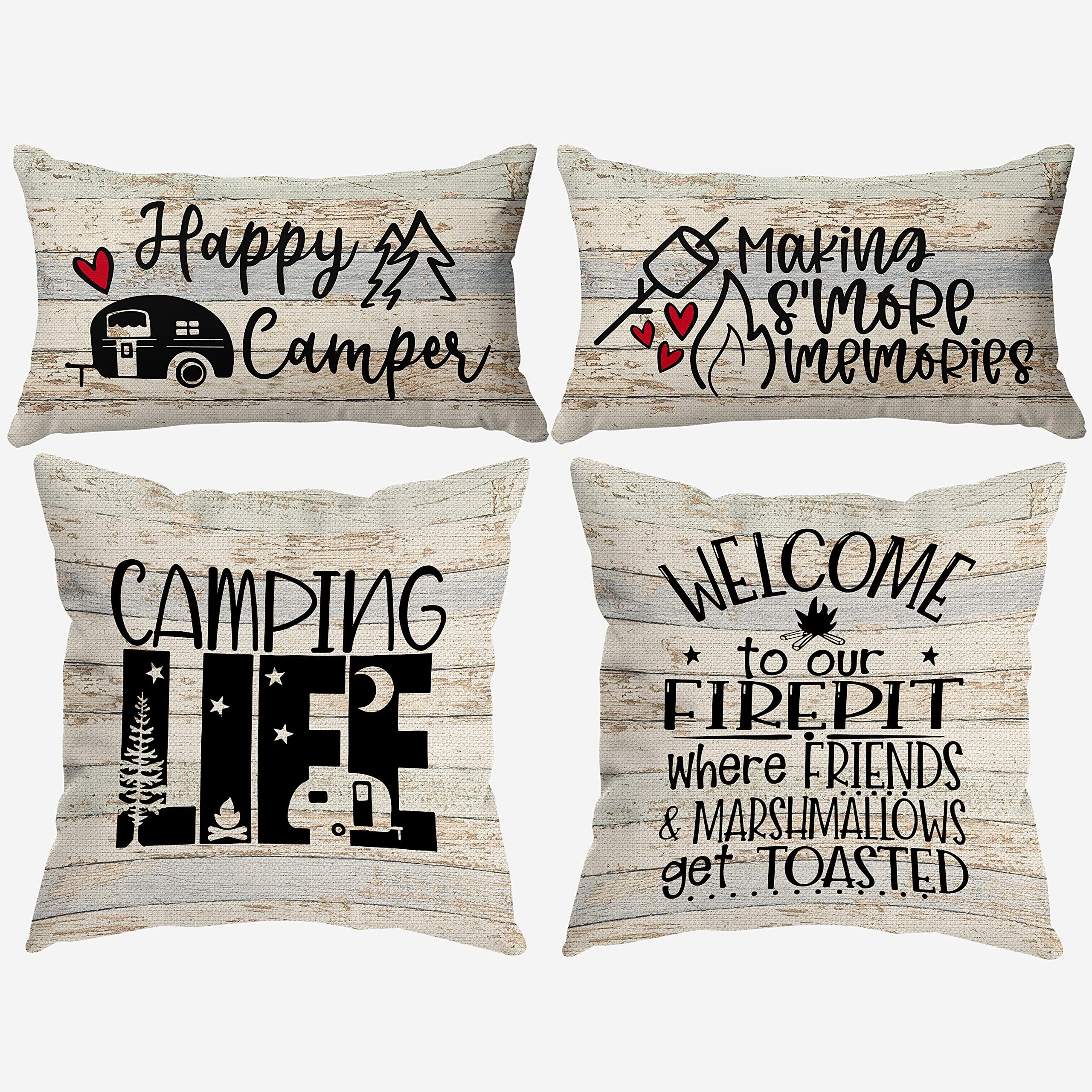 Amazon.com: Camper Sweet Camper Throw Pillow Case, 18 x 18 Inch Set of ...