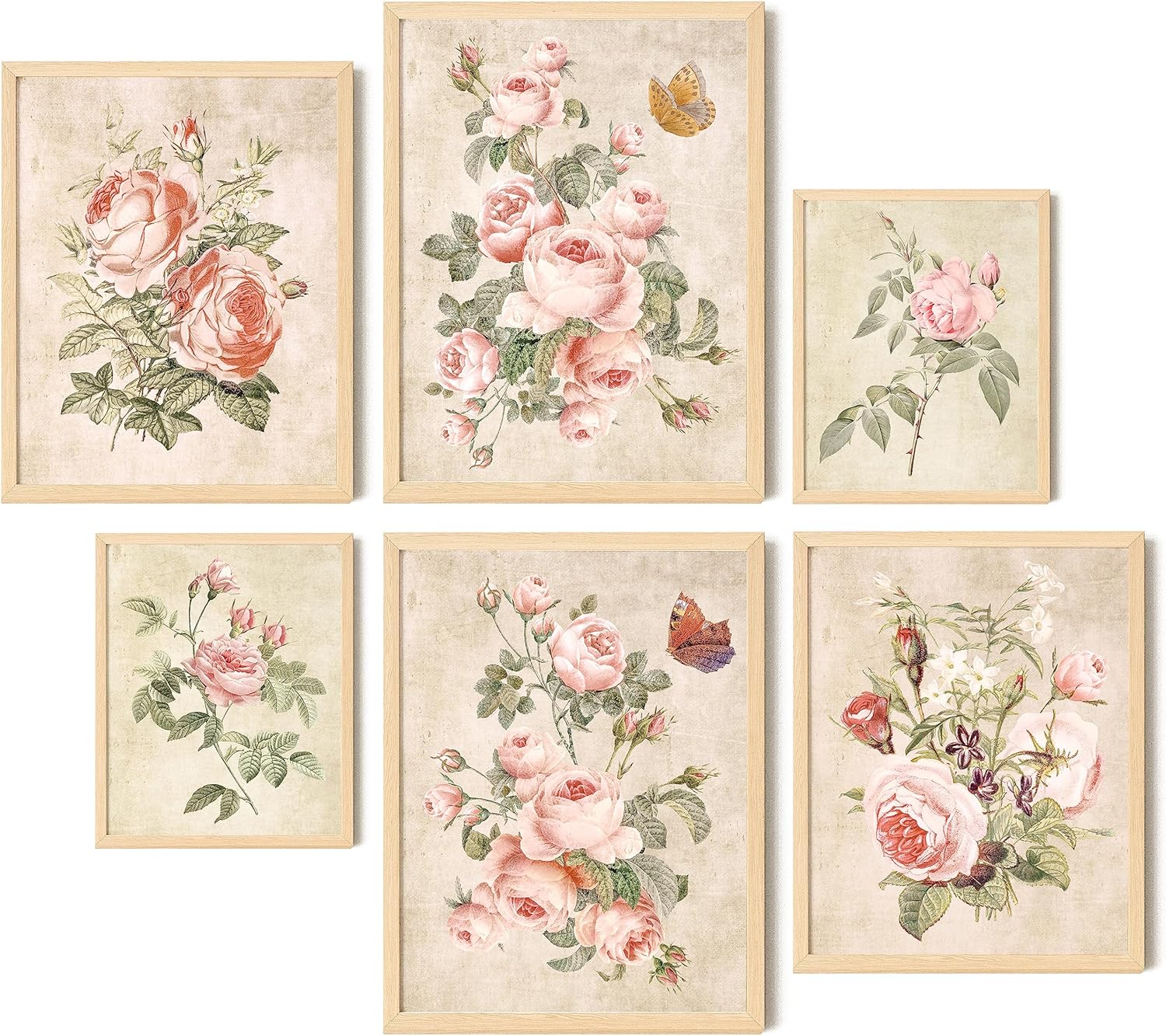 Amazon.com: EXCOOL CLUB Vintage Rose Wall Decor - Victorian Rose Decor ...