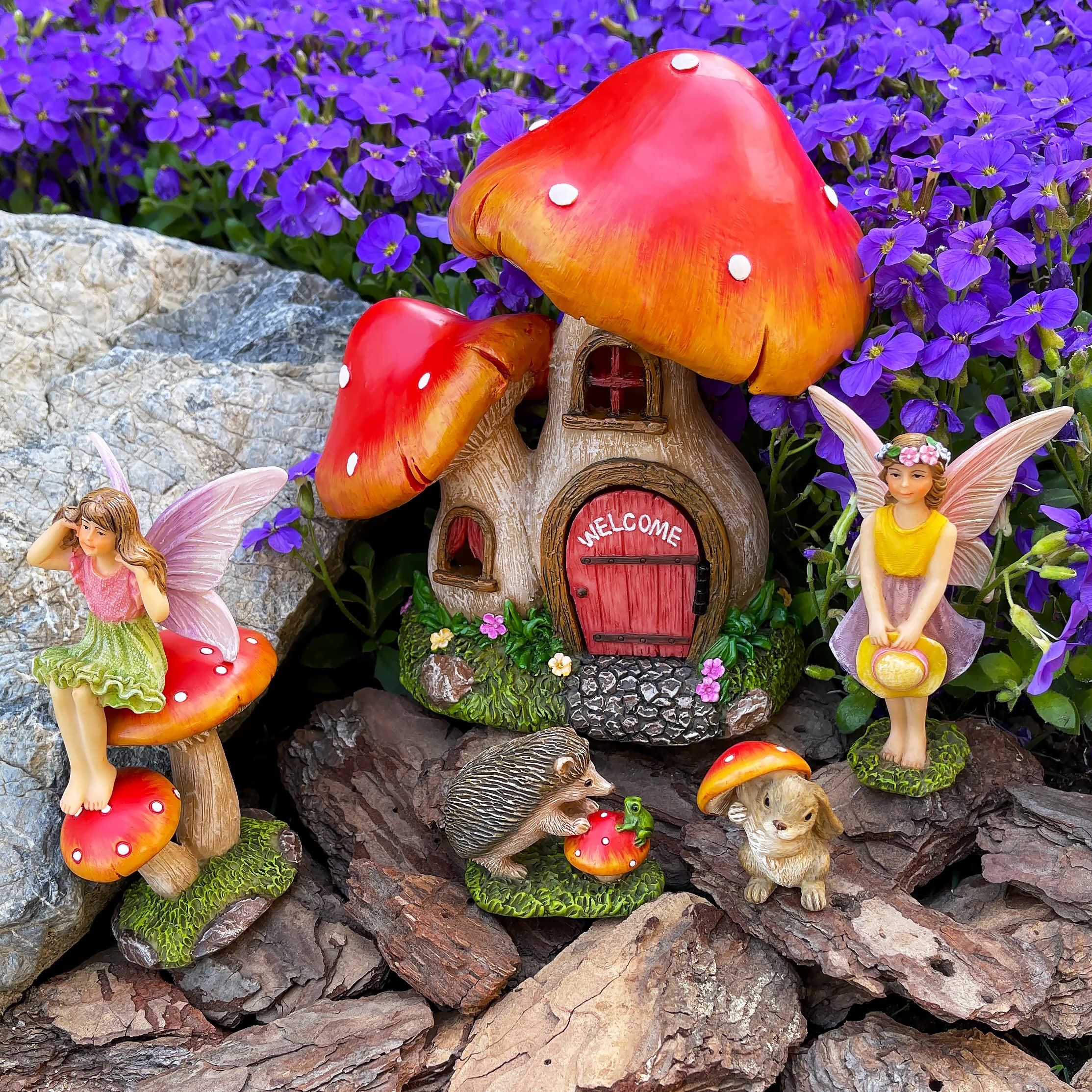 Fairy Garden Mushrooms Faries Fairy Garden Miniature Kit Mushroom