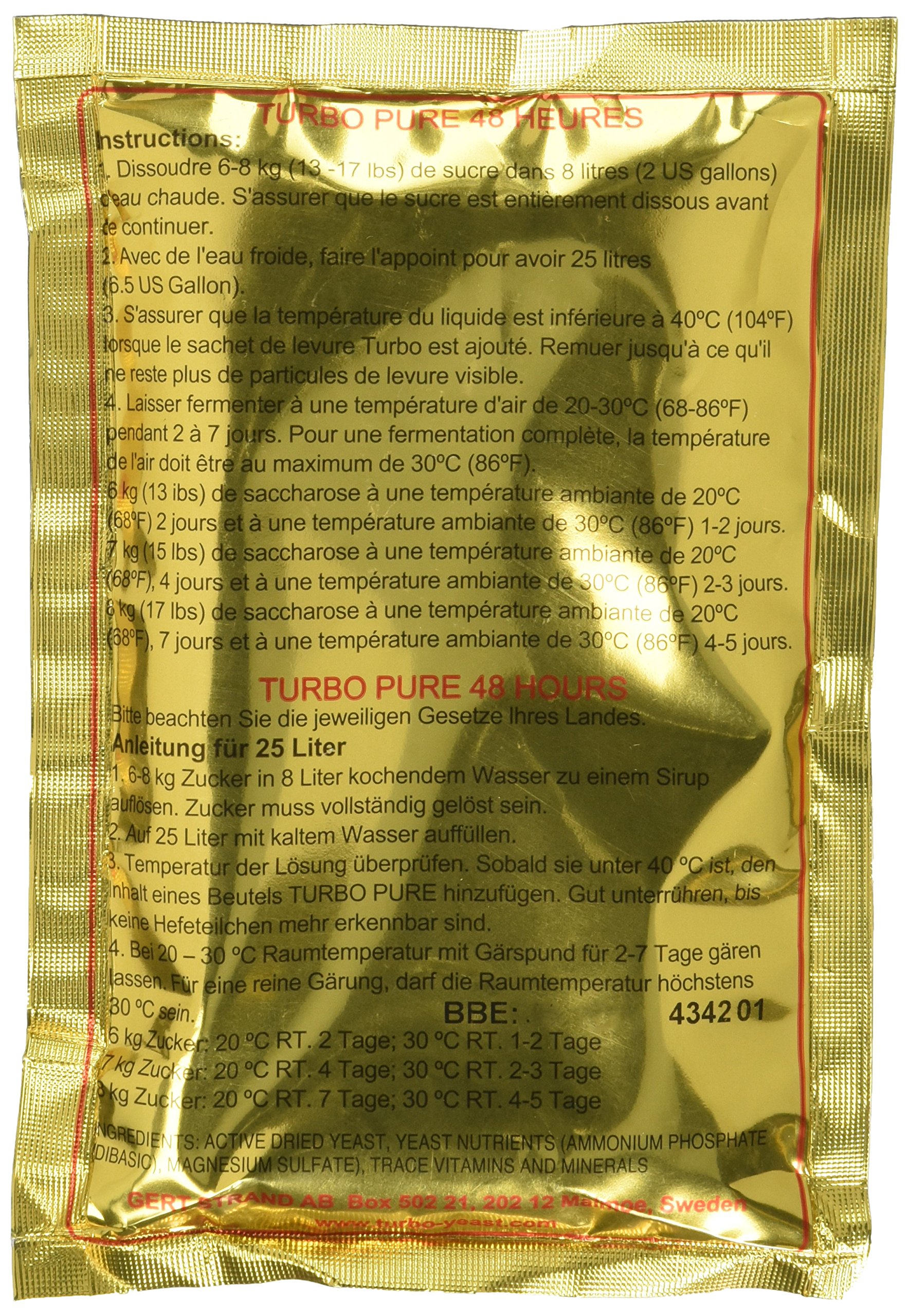 Prestige 48 Hours Turbo Pure Alcohol Yeast 18 Percent – Home Brewing ...