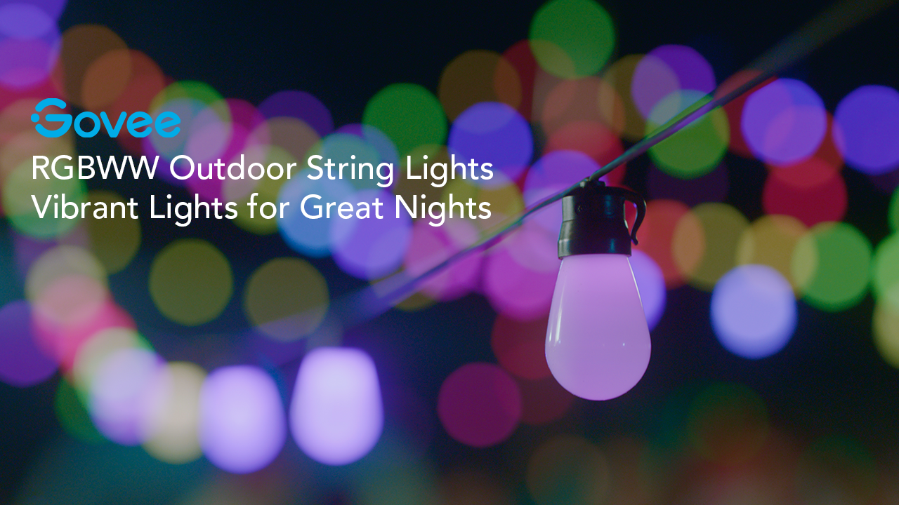 Watch Govee 48ft RGBW outdoor string lights H7020 on Amazon Live