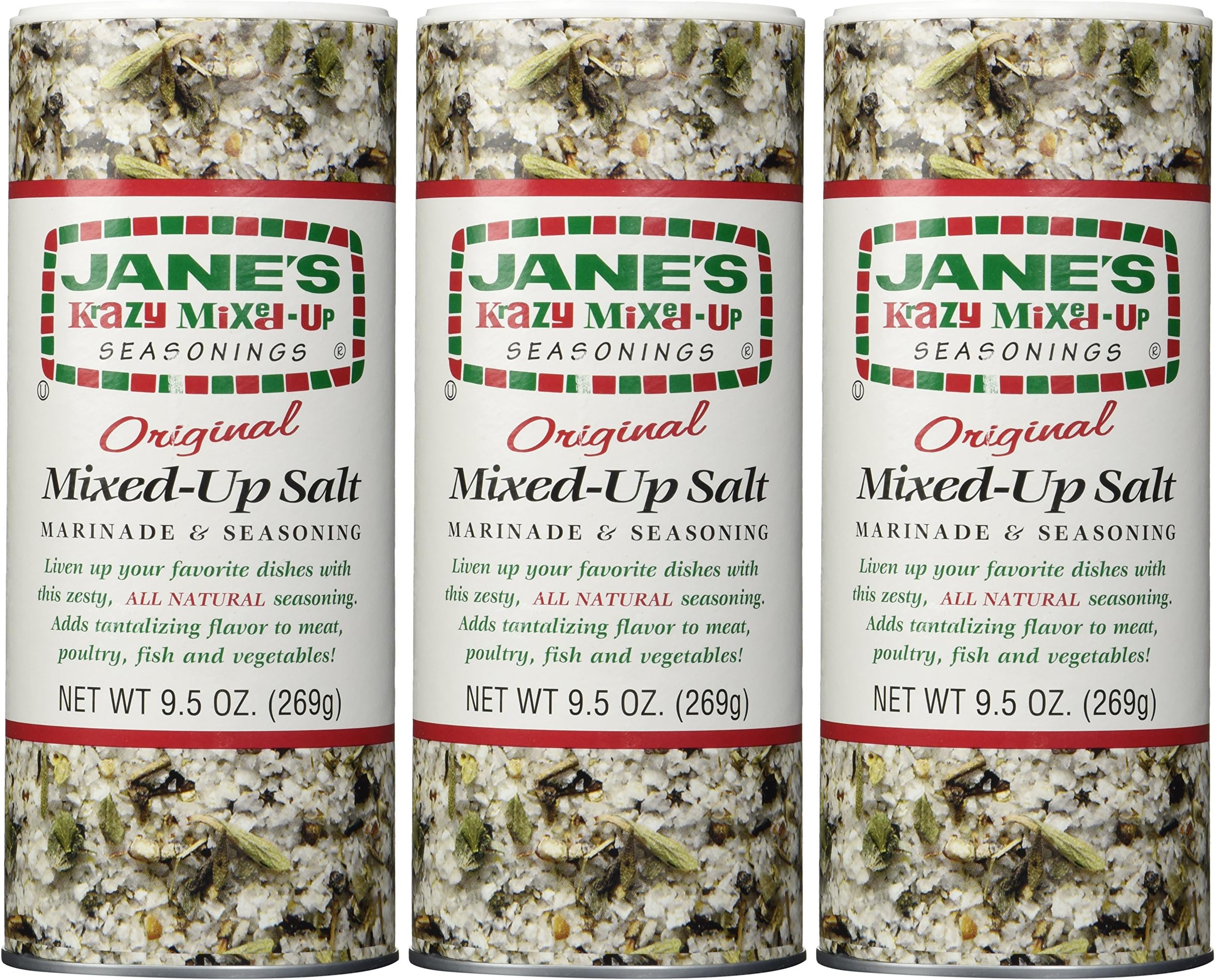 Amazon.com : Jane's Krazy Mixed-Up Original Salt Blend, 9.5 Ounce (Pack ...