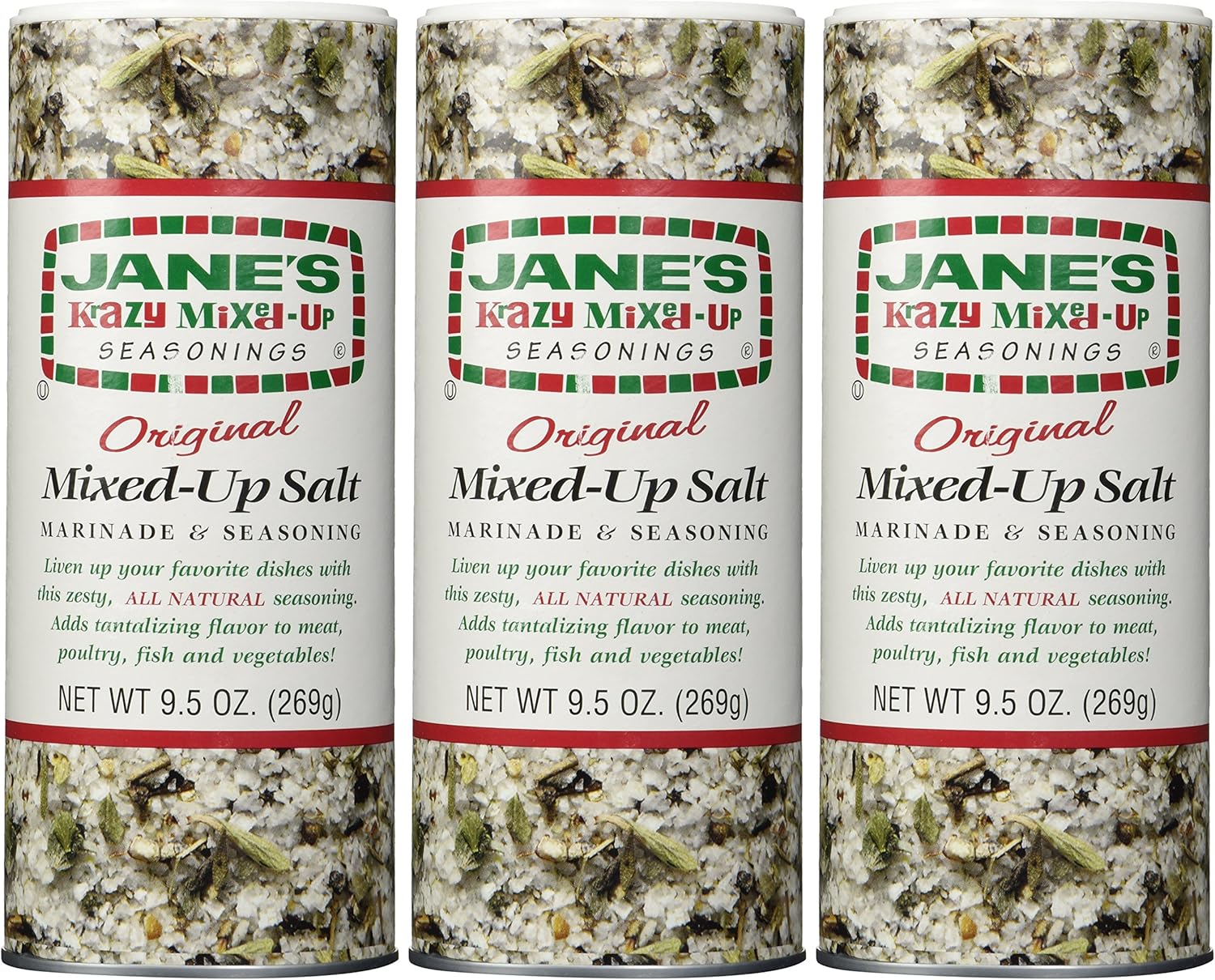 Amazon.com : Jane's Krazy Mixed-Up Original Salt Blend 9.5 oz (Pack of ...