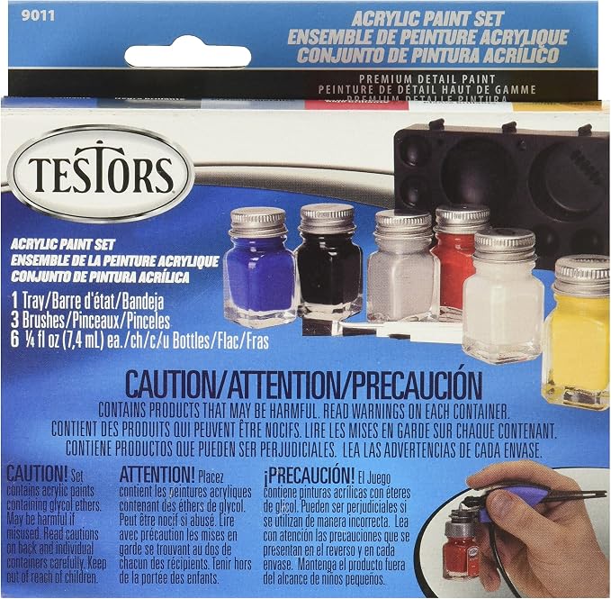 Amazon.com: TESTOR CORPORATION Primary Colors Acrylic Paint Set, Multicolor