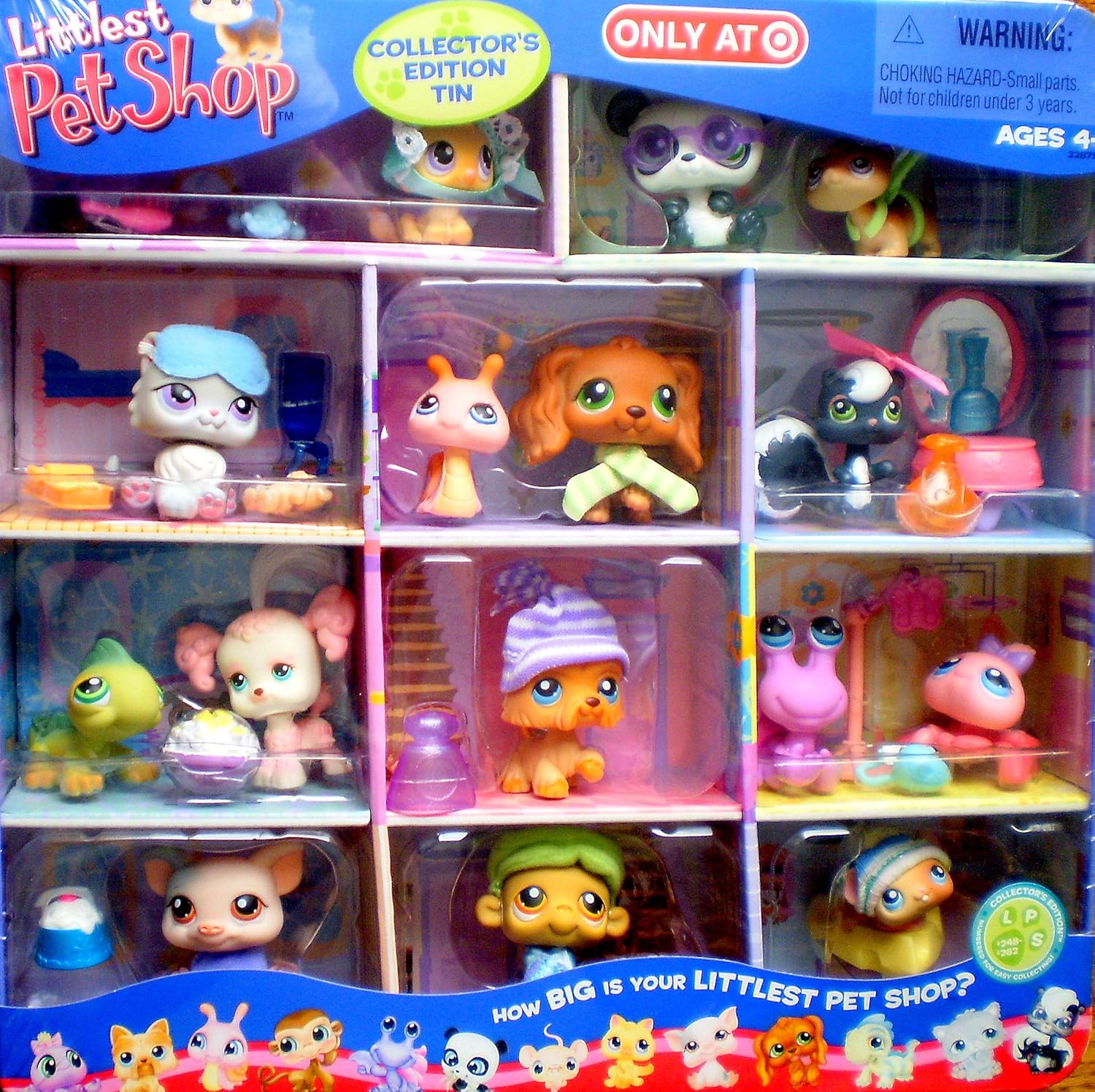 Littlest Pet Shop LPS Exclusive Collectors Edition Tin with 15 Pets by ...