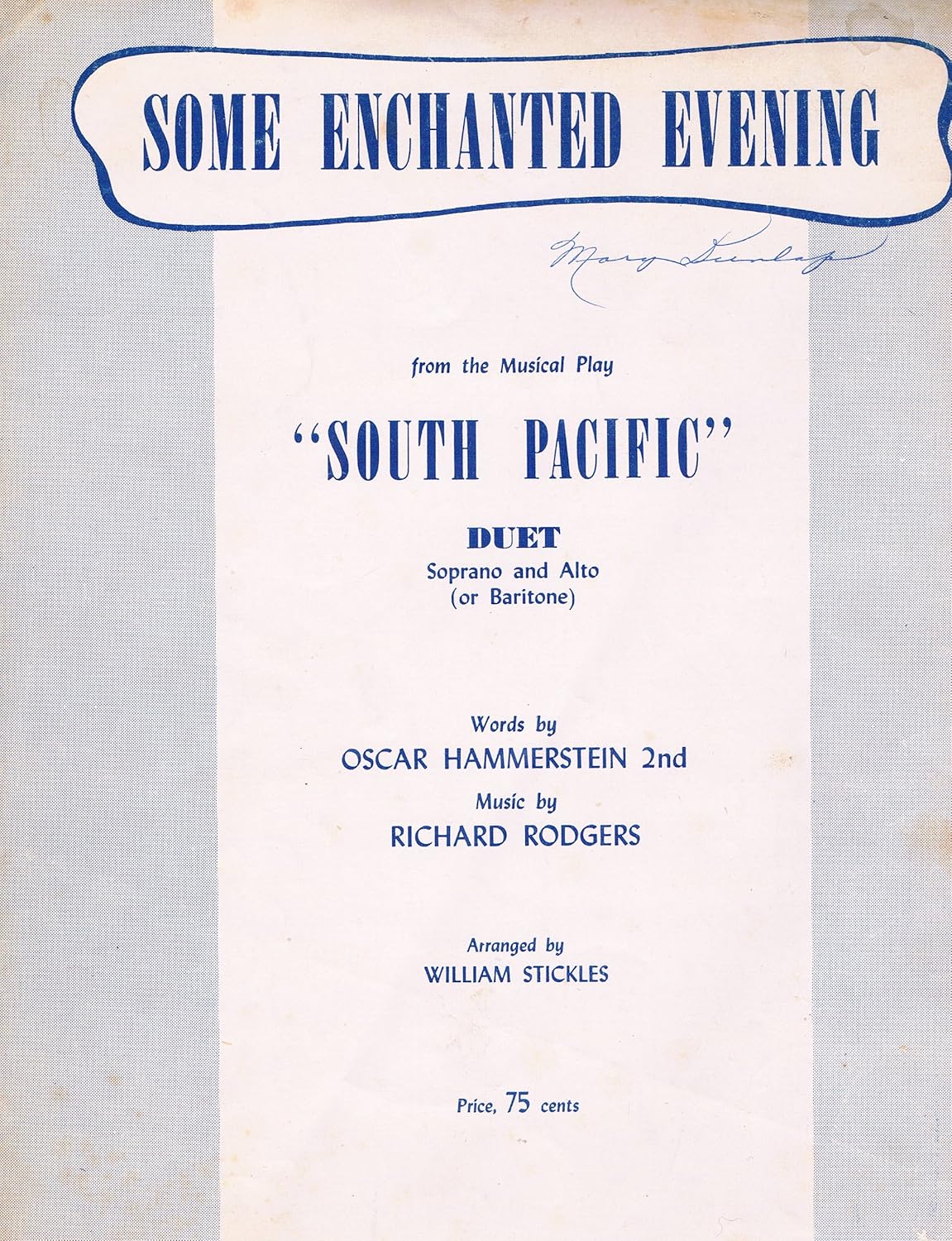 Some Enchanted Evening (From the Musical Play "South Pacific") - DUET ...