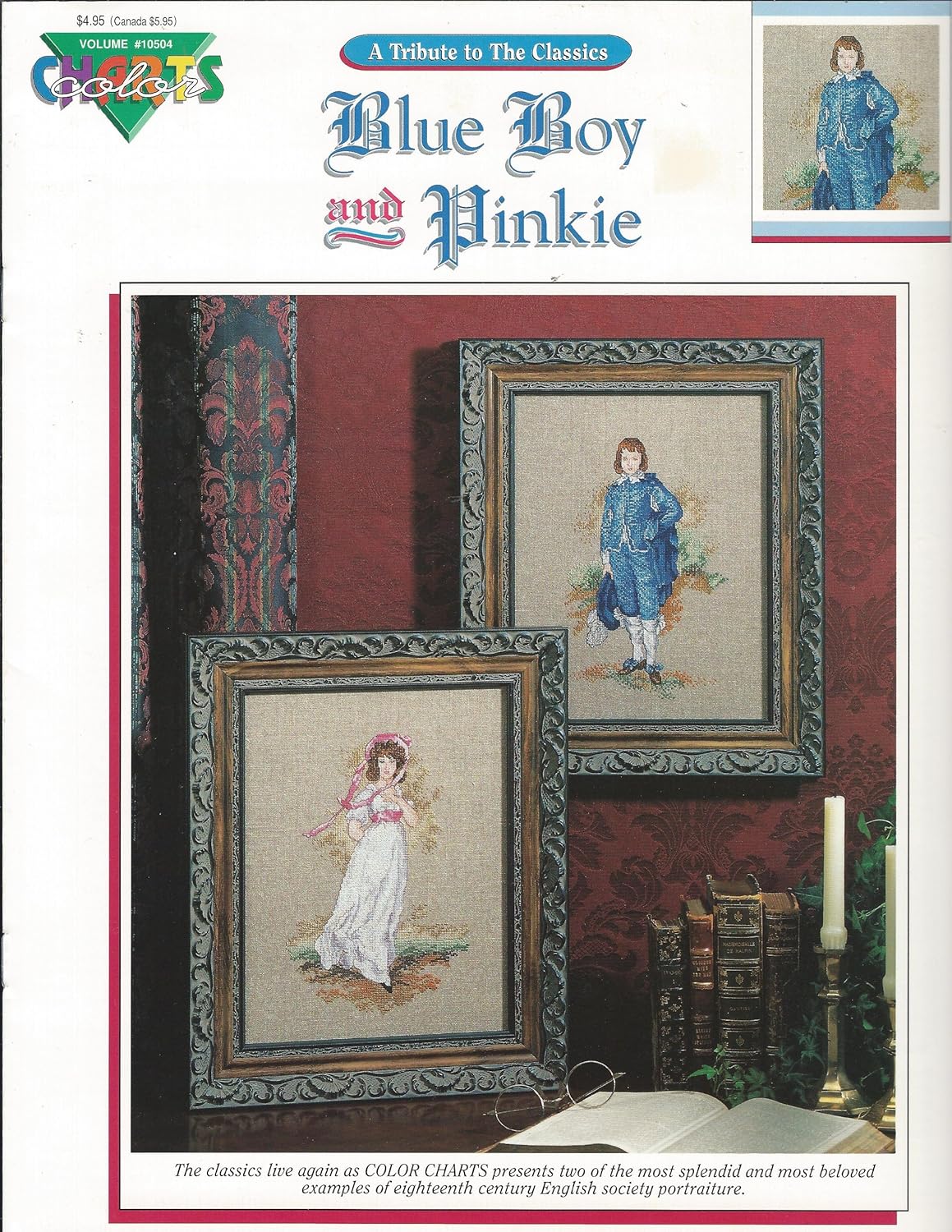 Amazon.com - Blue Boy and Pinkie Cross Stitch Patternby Color Charts ...