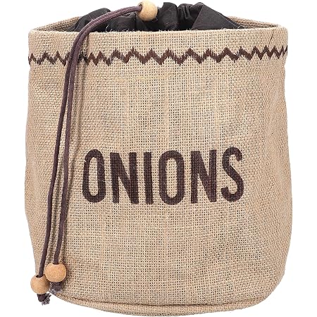 KitchenCraft Natural Elements - Sac à Oignons en Toile de Jute, Marron ...