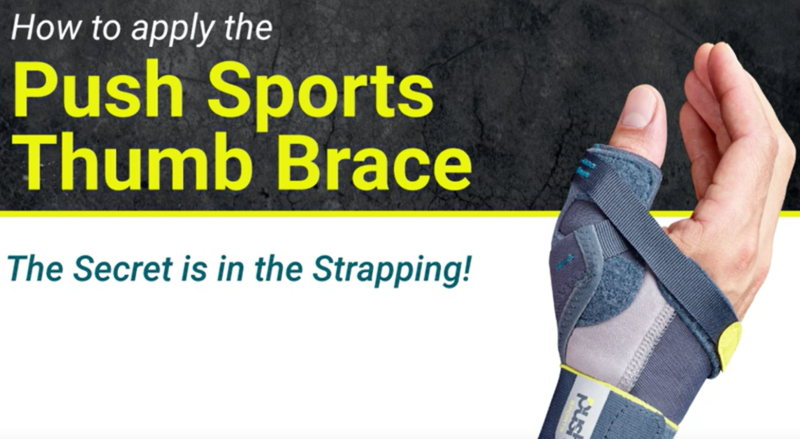 Watch How to Apply Push Sports Thumb Brace Video on Amazon Live