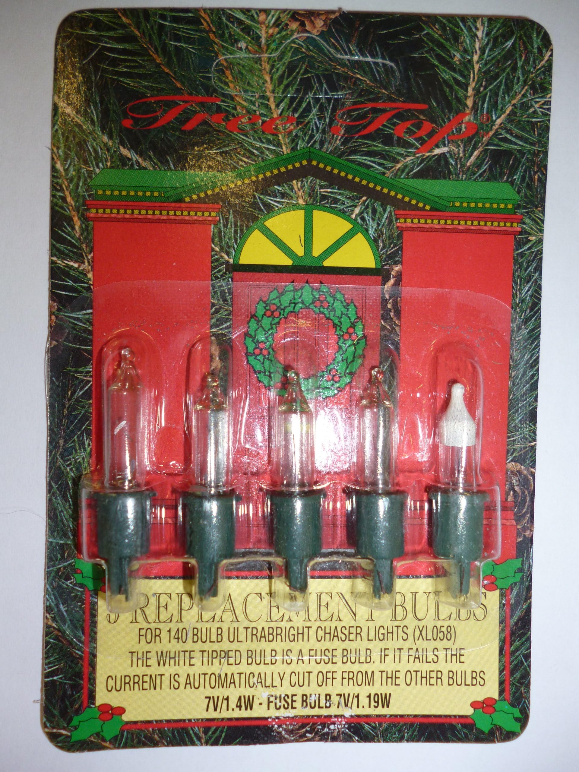 4 Push In Clear Replacement Spare Bulbs 7v 1.4w with 1 Fuse Bulb (SB259 ...