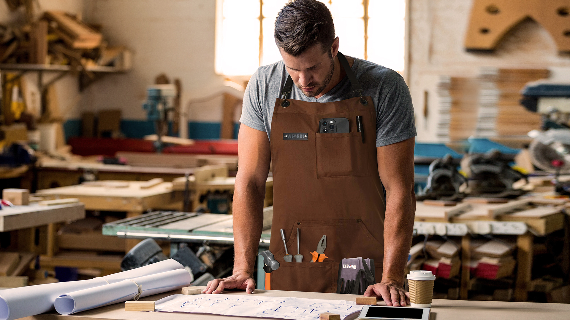 Custom Woodworking Apron Heavy Duty Woodworking Apron With 10 Tool ...