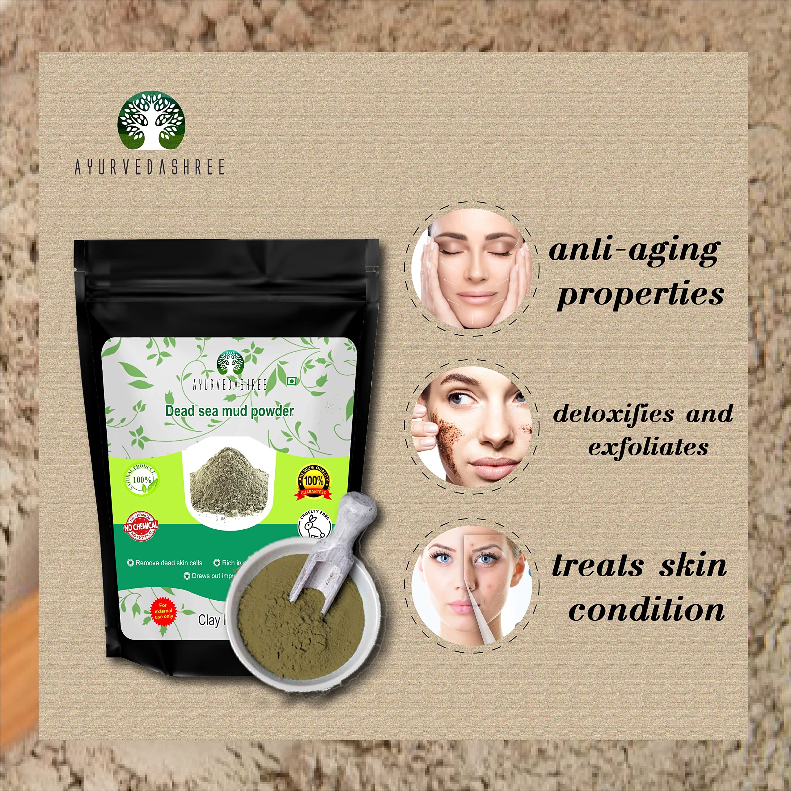 Snapklik.com : Dead Sea Mud 200 Gm Nourishes Exfoliates Softens ...