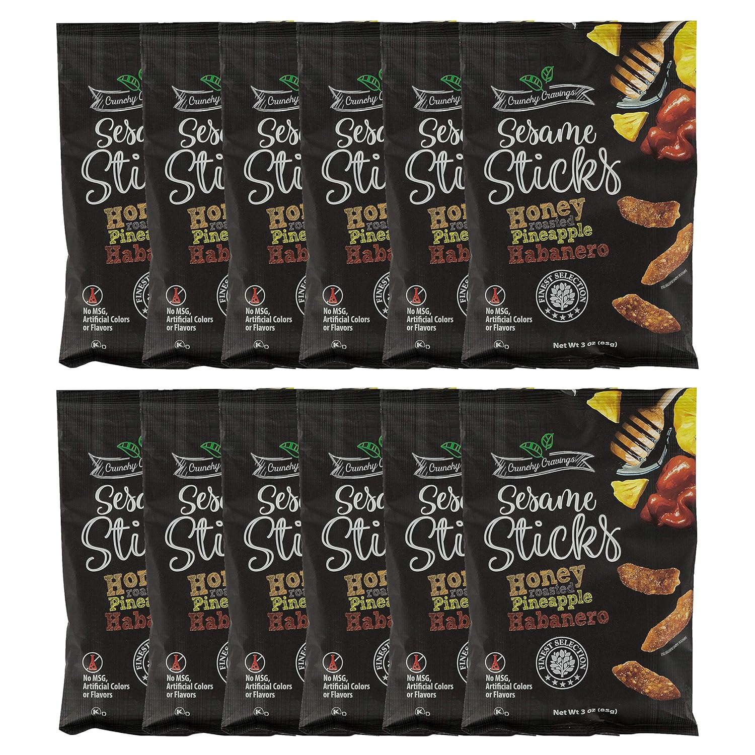 Amazon.com: Crunchy Cravings Sesame Sticks – Intense Flavored Honey ...