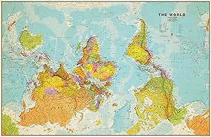 Amazon.com: Wall Art Impact 24"x39" Upside Down Political World Map ...