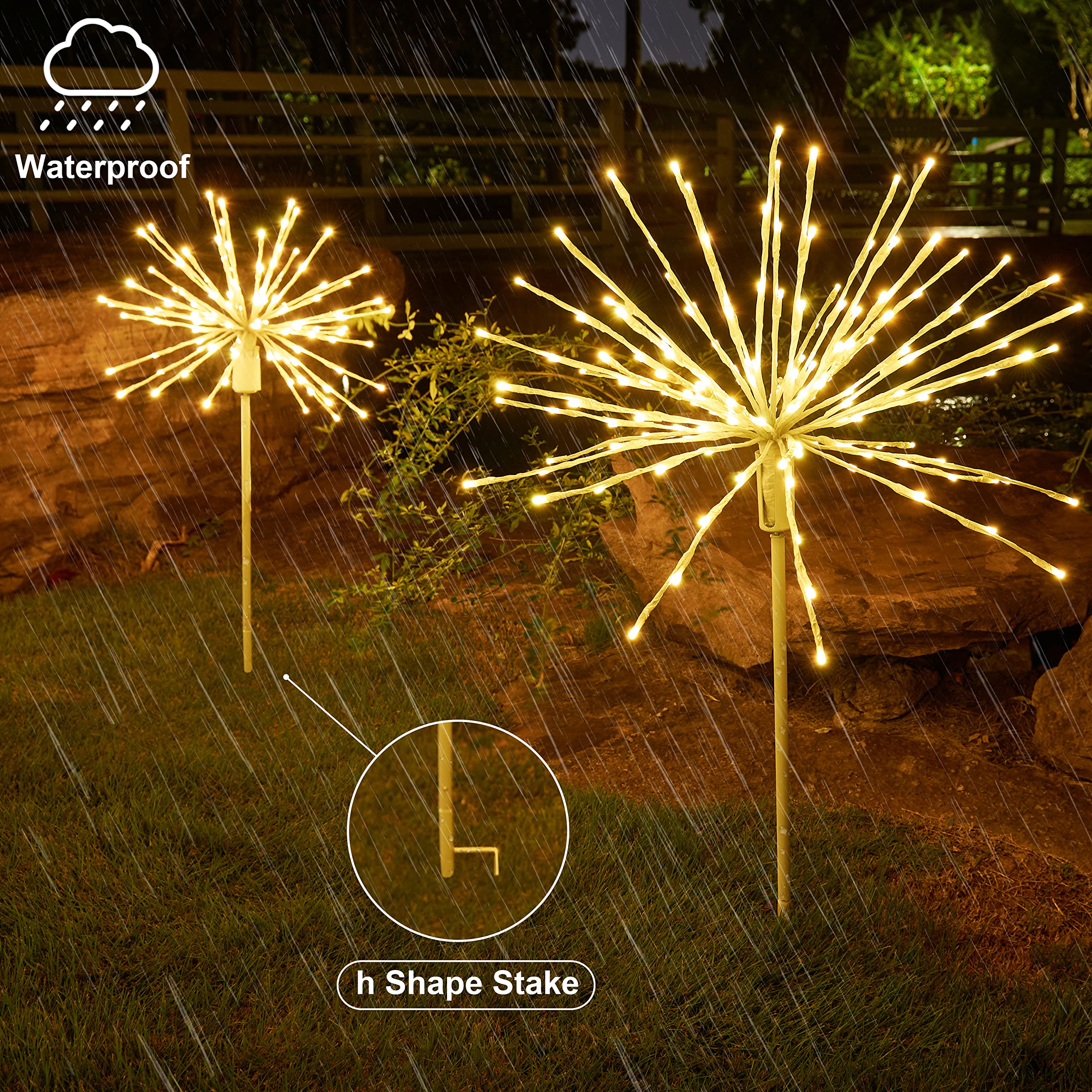 Snapklik.com : 12 Starburst Light Lighted Ball 80 LED Firework Lights ...