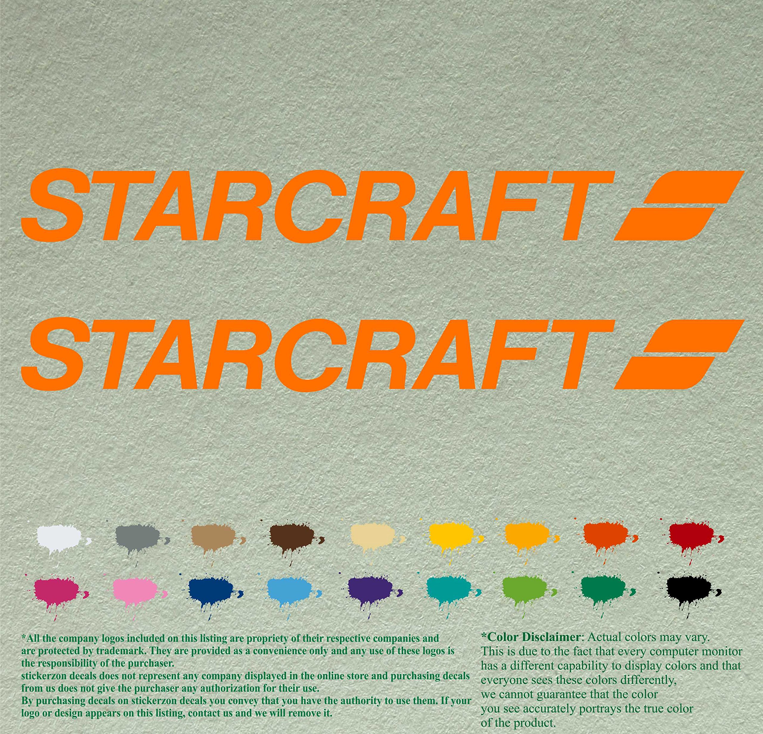 Amazon.com: Pair 12" Starcraft Compatible Replacement Decals Vinyl ...