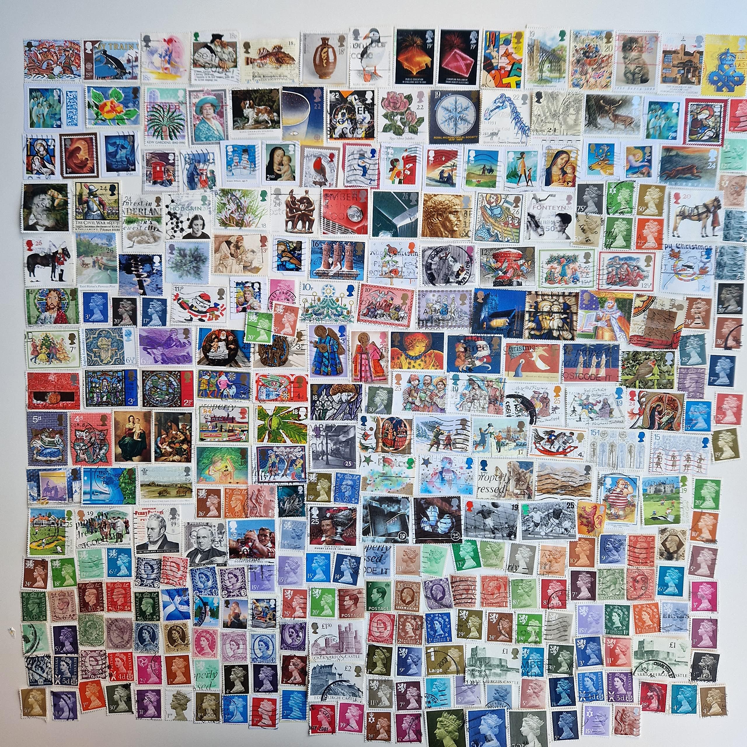 Great Britain Postage Stamps Collection - 500 Different - Stamps for ...