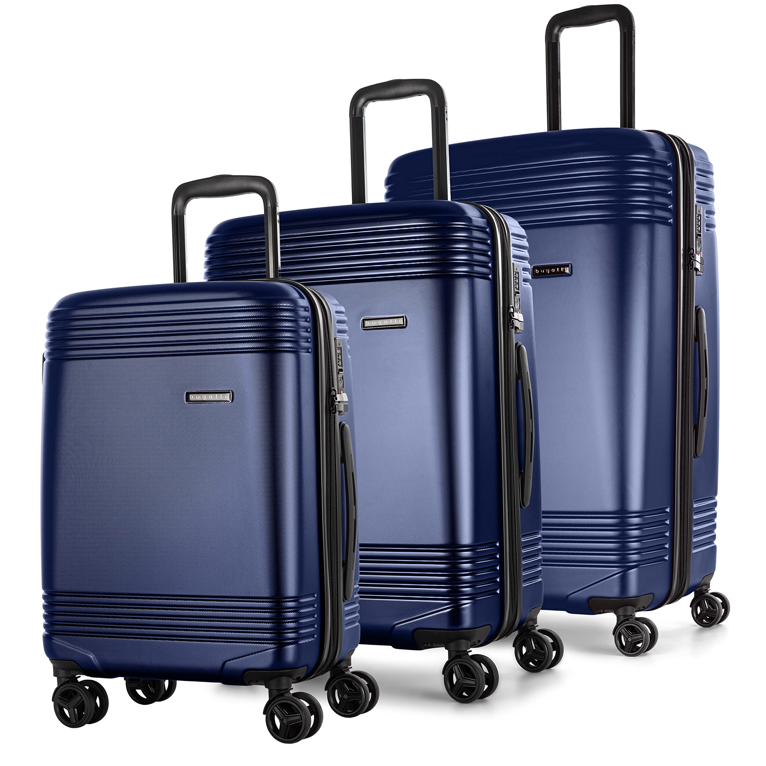 Amazon.com | Bugatti Nashville Collection 3 Piece Hard Shell Luggage ...