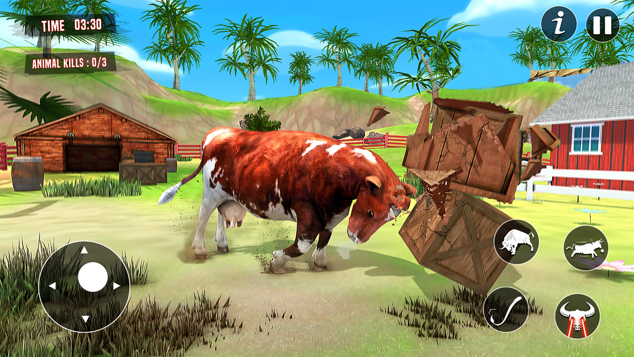 Scary Cow Simulator Games 3D: Evil Cow VS Tiger Fighting Online Games ...