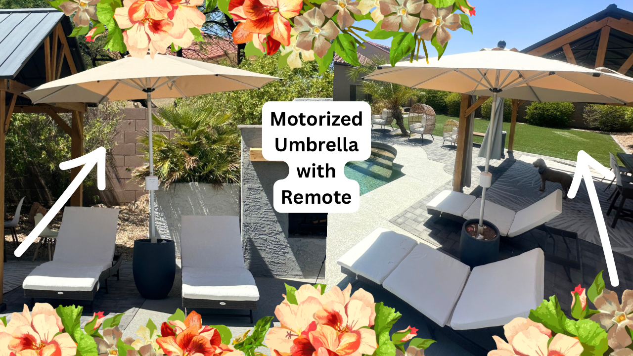 Watch Review-9ft motorized remote control outdoor umbrella-9ft outdoor ...