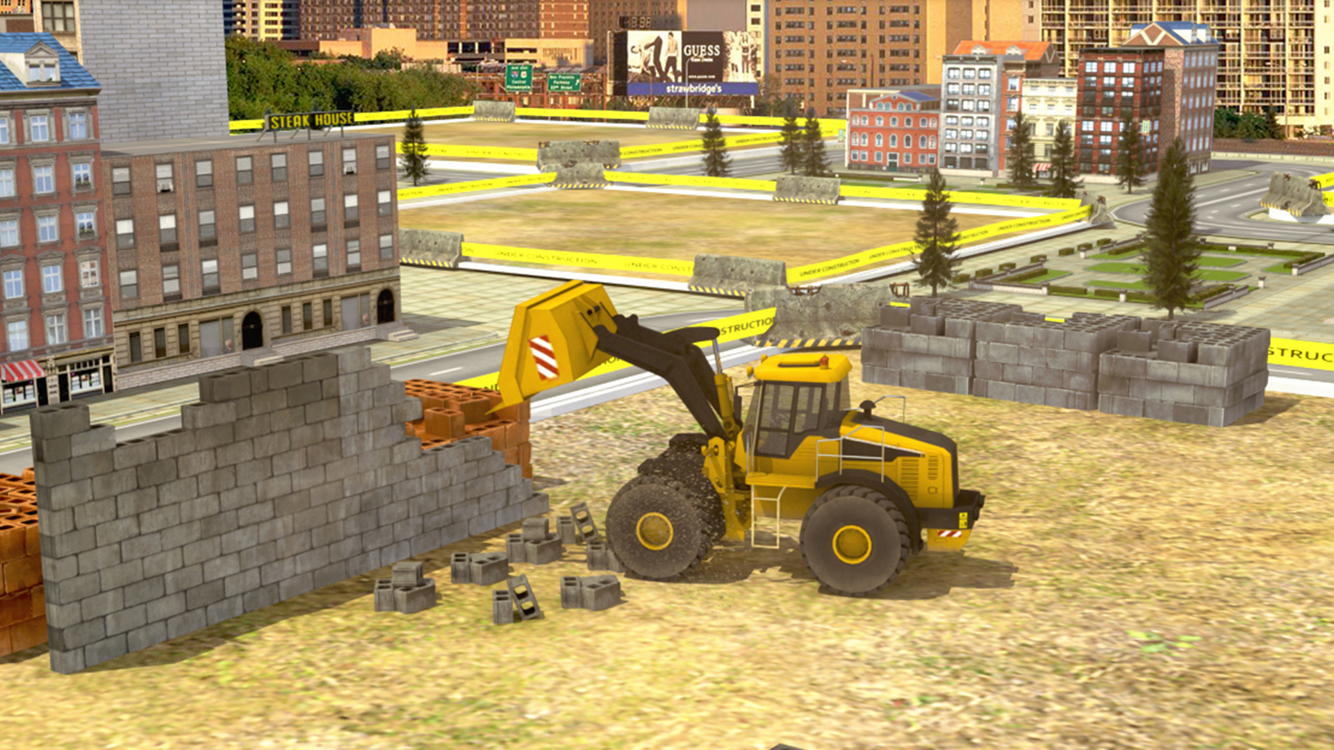 City Road Builder Construction Simulator Game for Kids Heavy Excavator ...